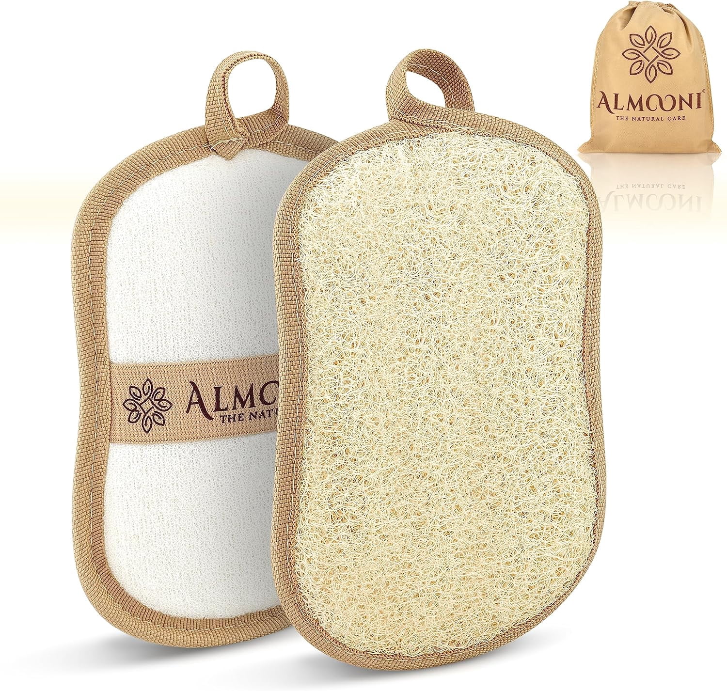 Premium Exfoliating Loofah Pad Body Scrubber, Made with Natural ...