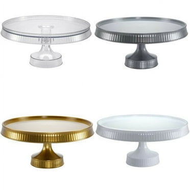 Premium Extra Heavyweight Gold Cake Plastic Stands 10.5" - Walmart.com