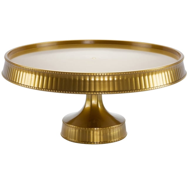 Premium Extra Heavyweight Gold Cake Plastic Stands 10.5" - Walmart.com