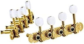 Premium F-Style Mandolin Tuning Machines 4L x 4R Gold w/Perloid Buttons ...