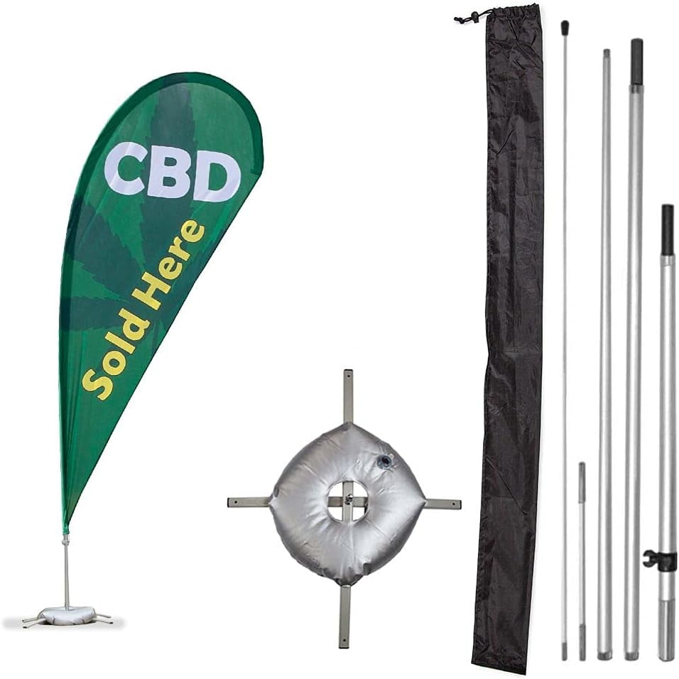 Premium Feather Flag Kit - Includes 10.5Ft Sectional Aviation Grade ...