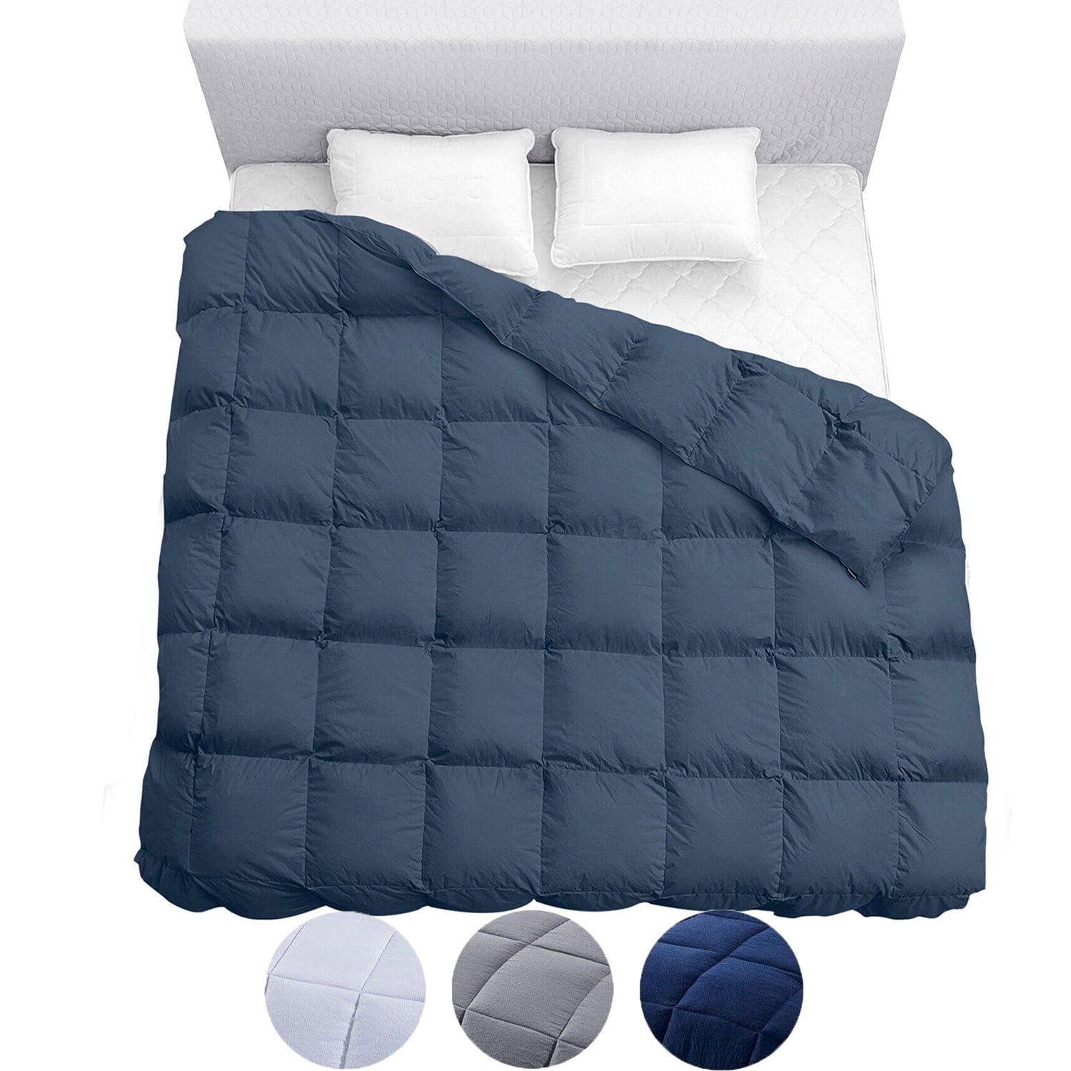 Premium Feathers Down Comforter King Queen Size, All Season Medium ...