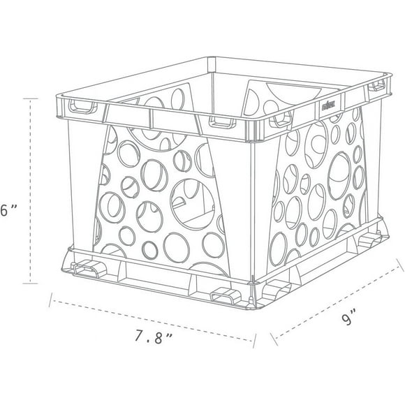 Office and Storage Crates in Assorted Colors for Organization