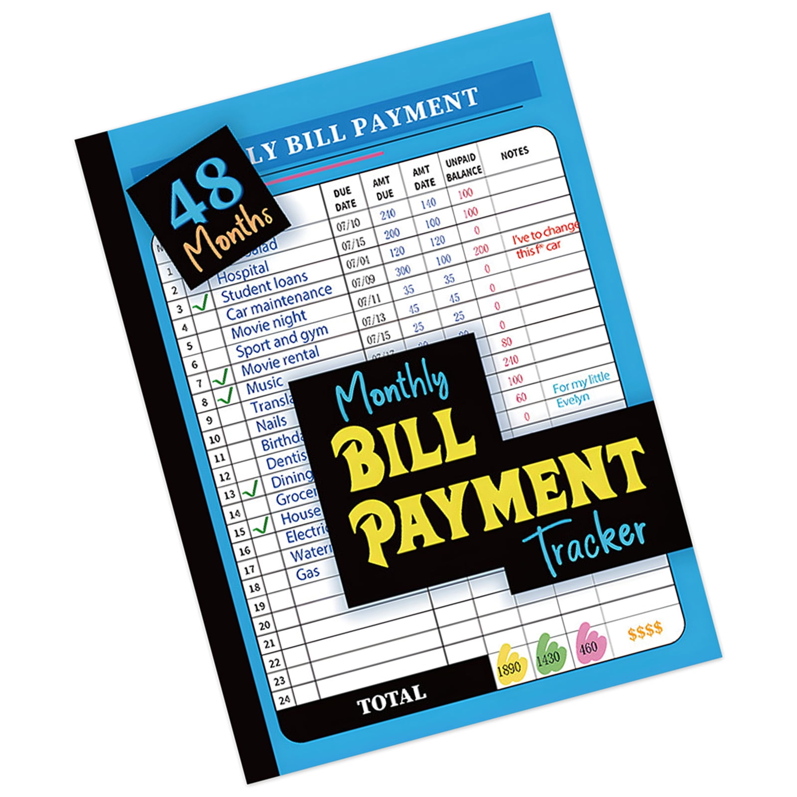 Premium Financial Planner Notebook For Monthly Bill Tracking Friendly ...