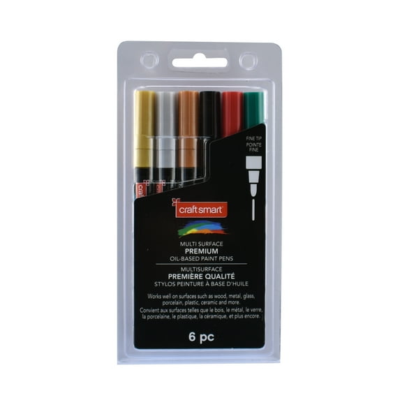 Premium Fine Tip Oil-Based Paint Pens by Craft Smart® 6ct - Walmart.com