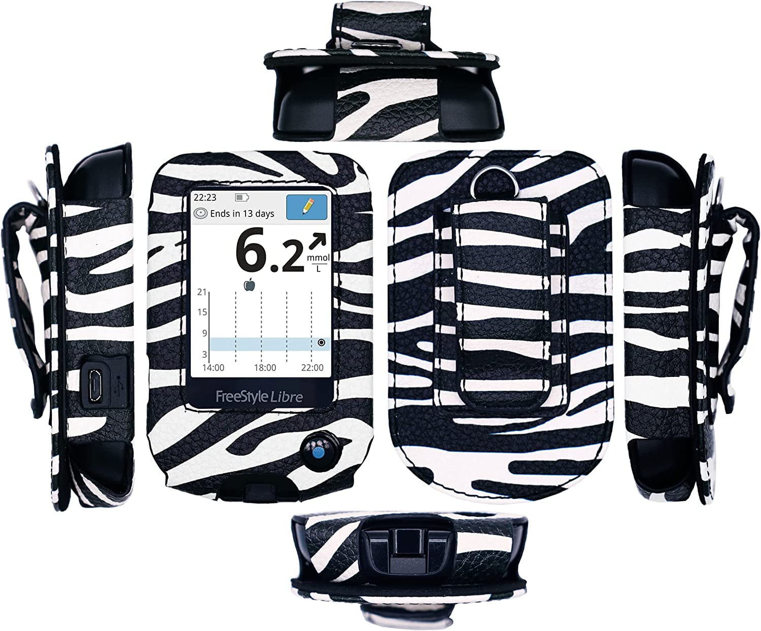 Premium Fitted Leather Case with Screen Protector, Belt Clip,Carabiner ...