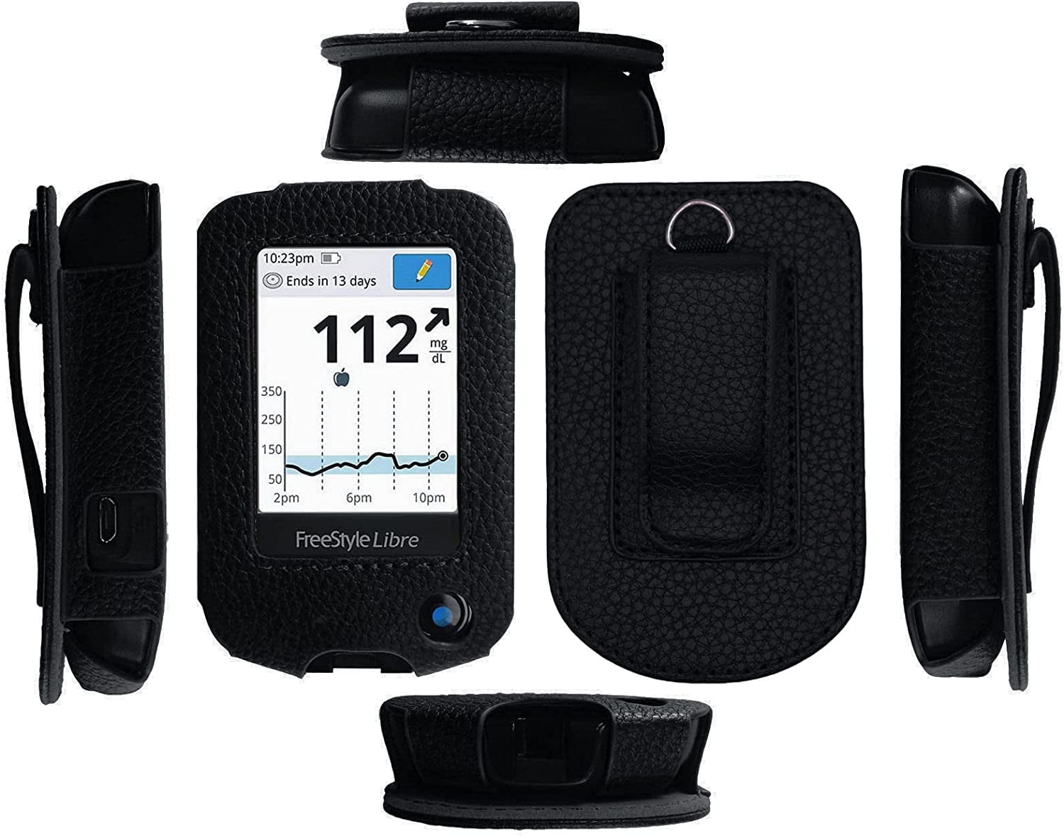 Premium Fitted Leather Case for Freestyle Libre 2/14 Day/HD with Screen ...
