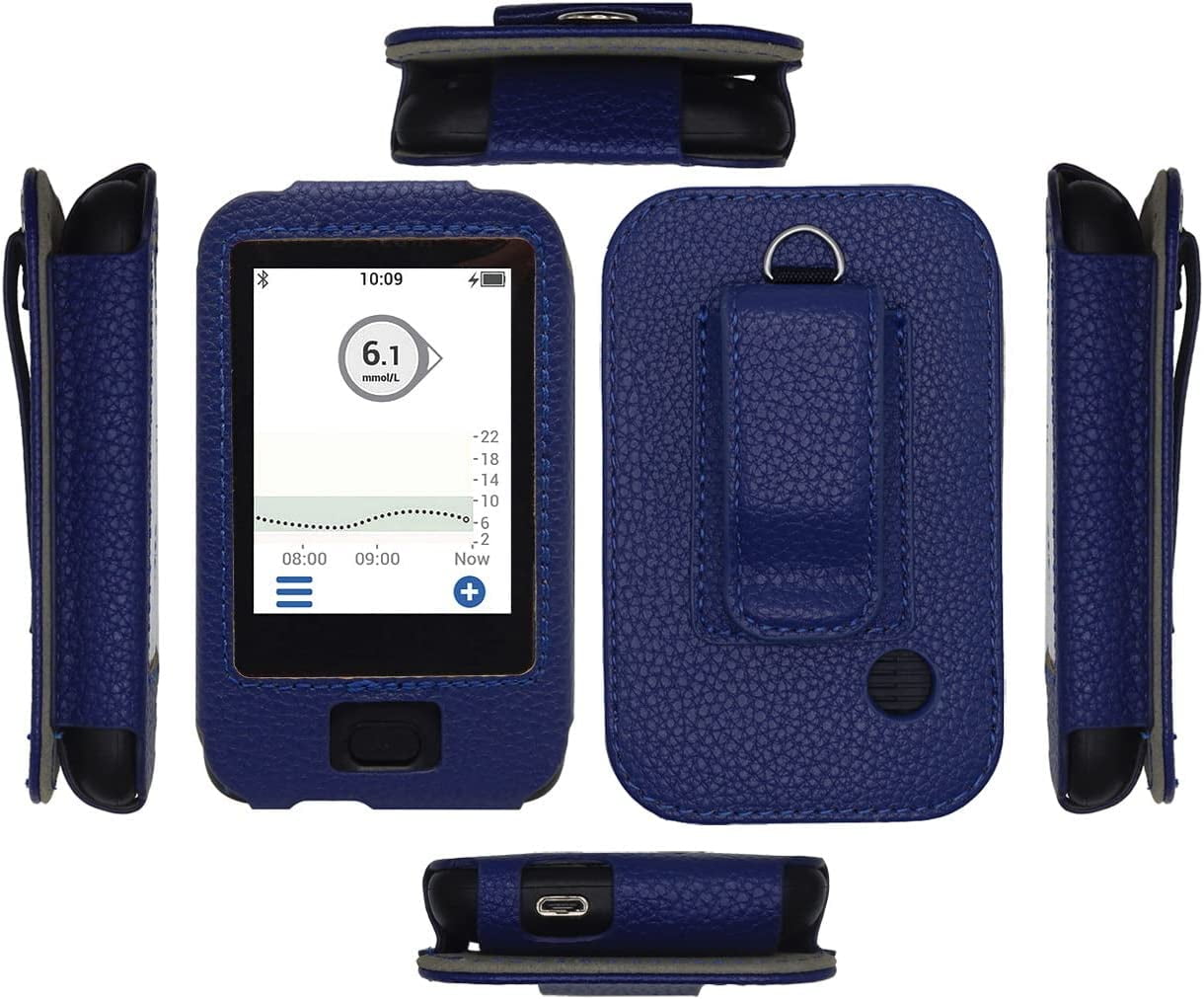 Dexcom G6 Receiver: Fitted Leather Case with Protector, Clip, Carabiner ...