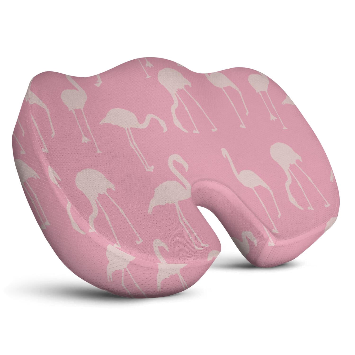 Premium Flamingo Pattern Memory Foam Seat Cushion Ergonomic Chair Pad ...