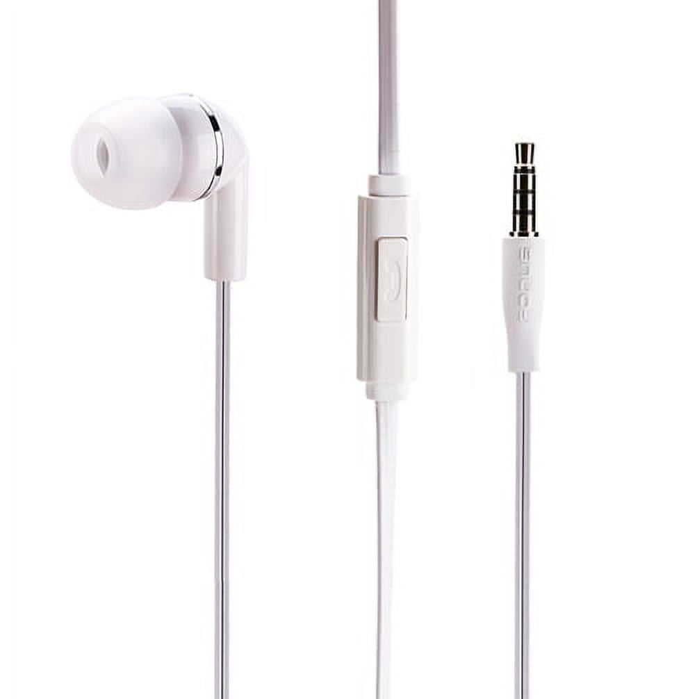 Premium Flat Wired Headset MONO Handsfree Earphone Mic Single Earbud ...