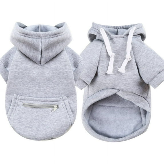 Premium Fleece Lined Pet Hoodie Sweatshirt With Attached Hood And Front ...
