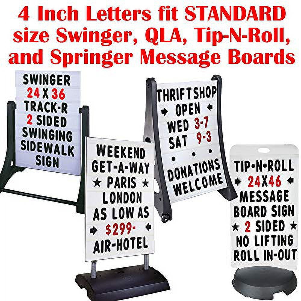 Premium Flex Letter Set in Storage Box for White Message Board Sidewalk ...
