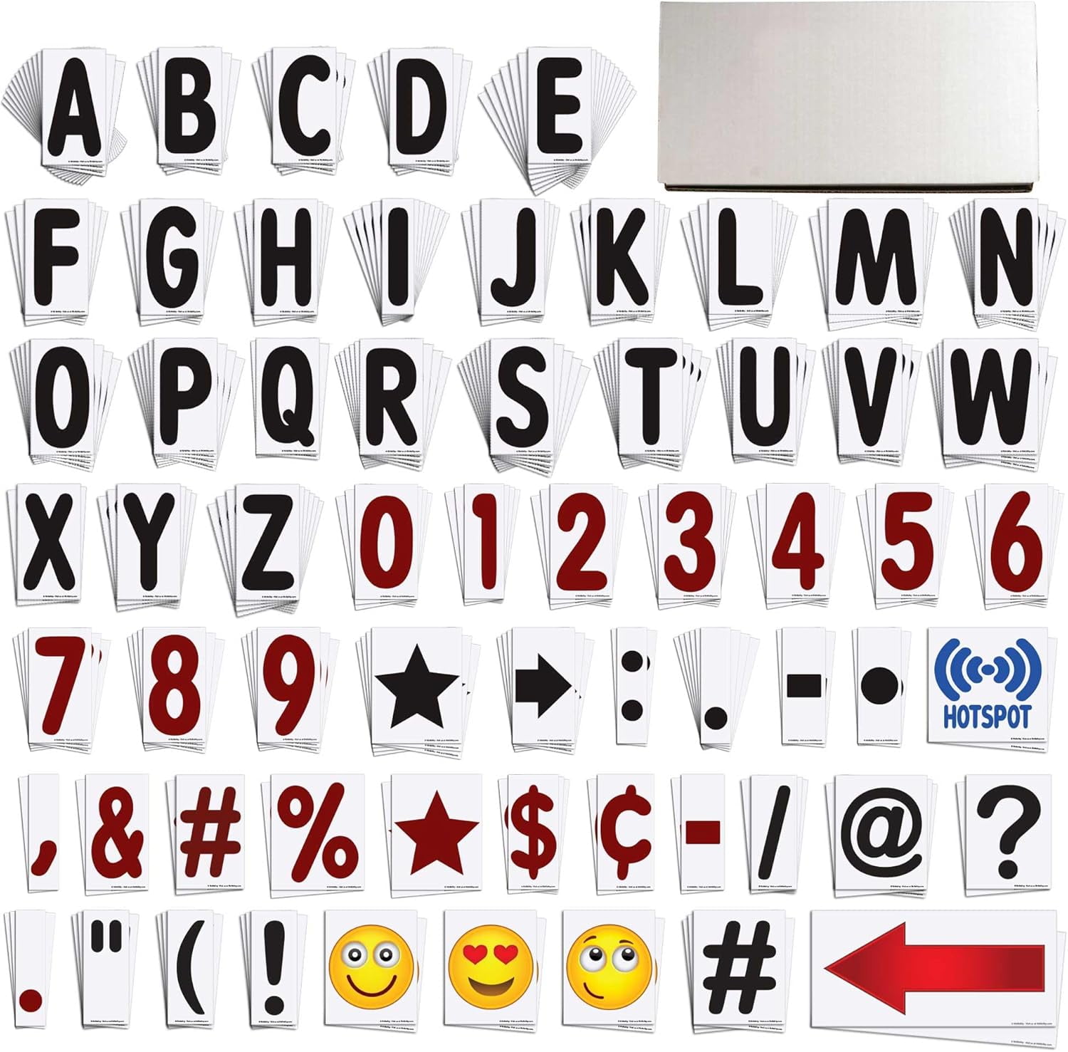 Premium Flex Letter Set in Storage Box for White Message Board Sidewalk ...