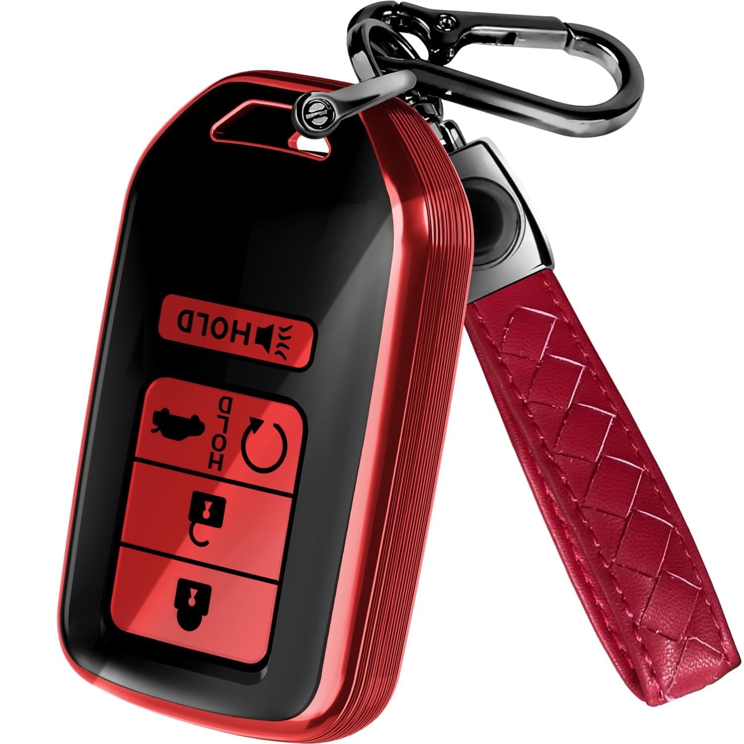 Premium Flexible TPU Protective Cover with Leather Keychain Compatible ...
