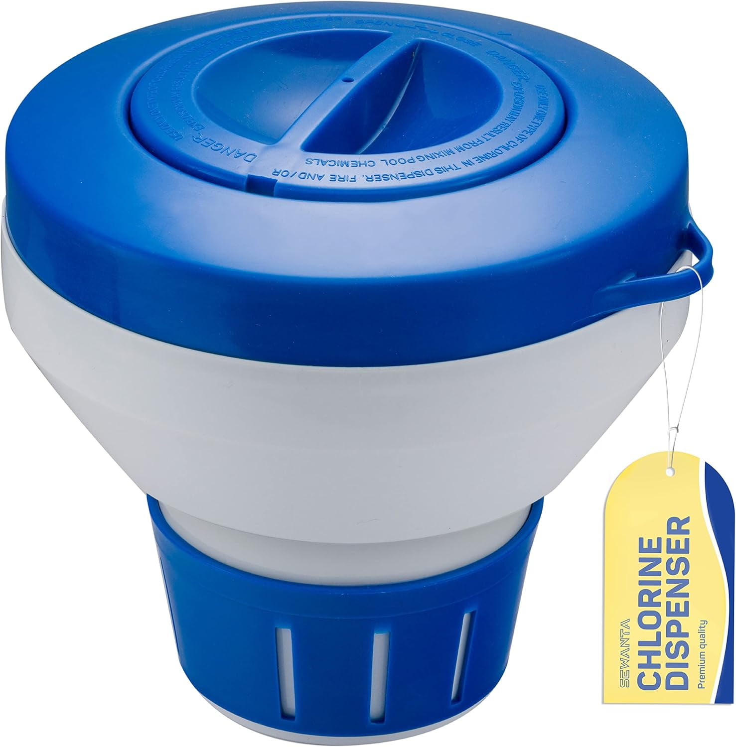 Premium Floating Chlorine Dispenser for Pools Fits 1-3" Tablets - Pool ...