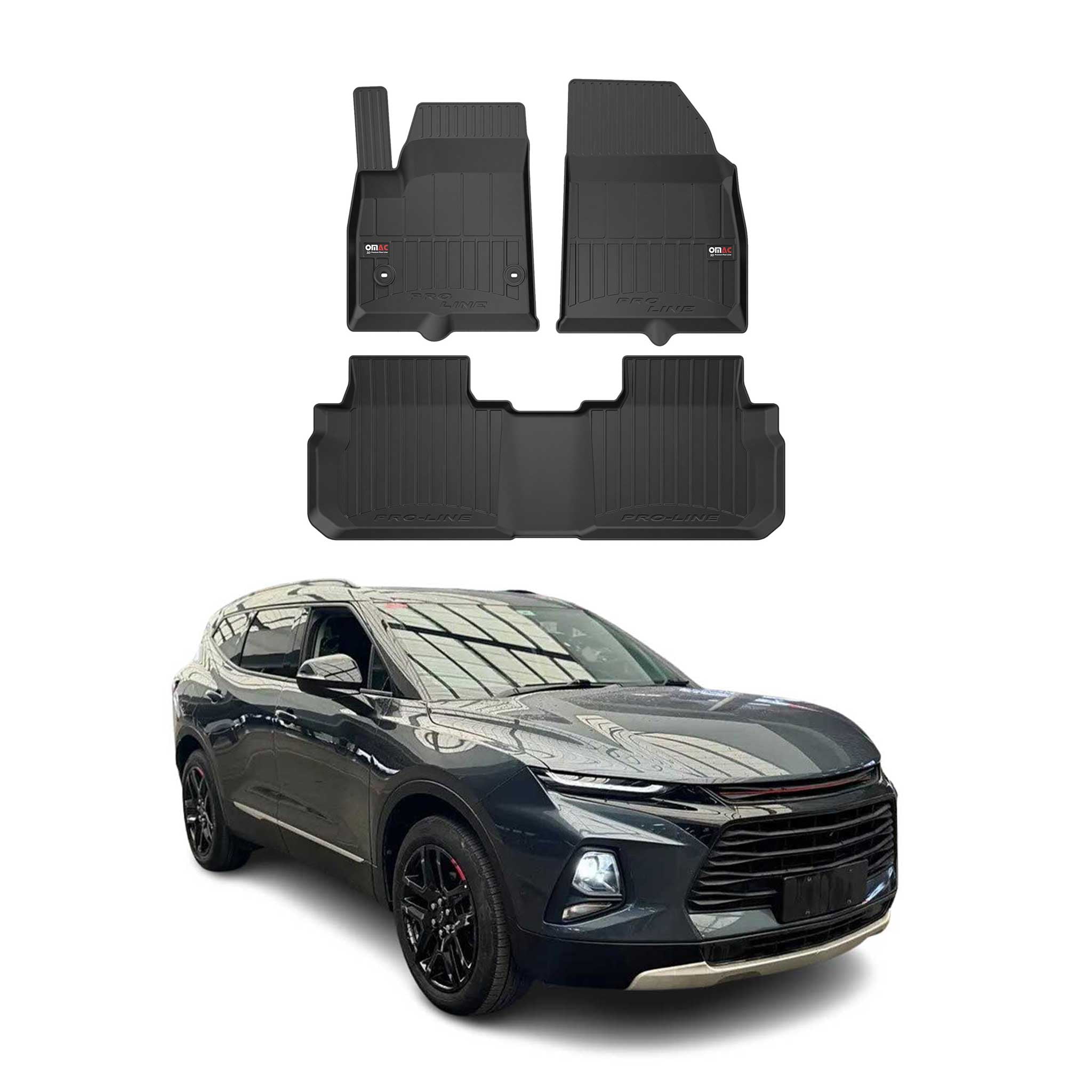 2019-2026 Chevrolet Blazer Premium Floor Mats Heavy Duty All-Weather ...