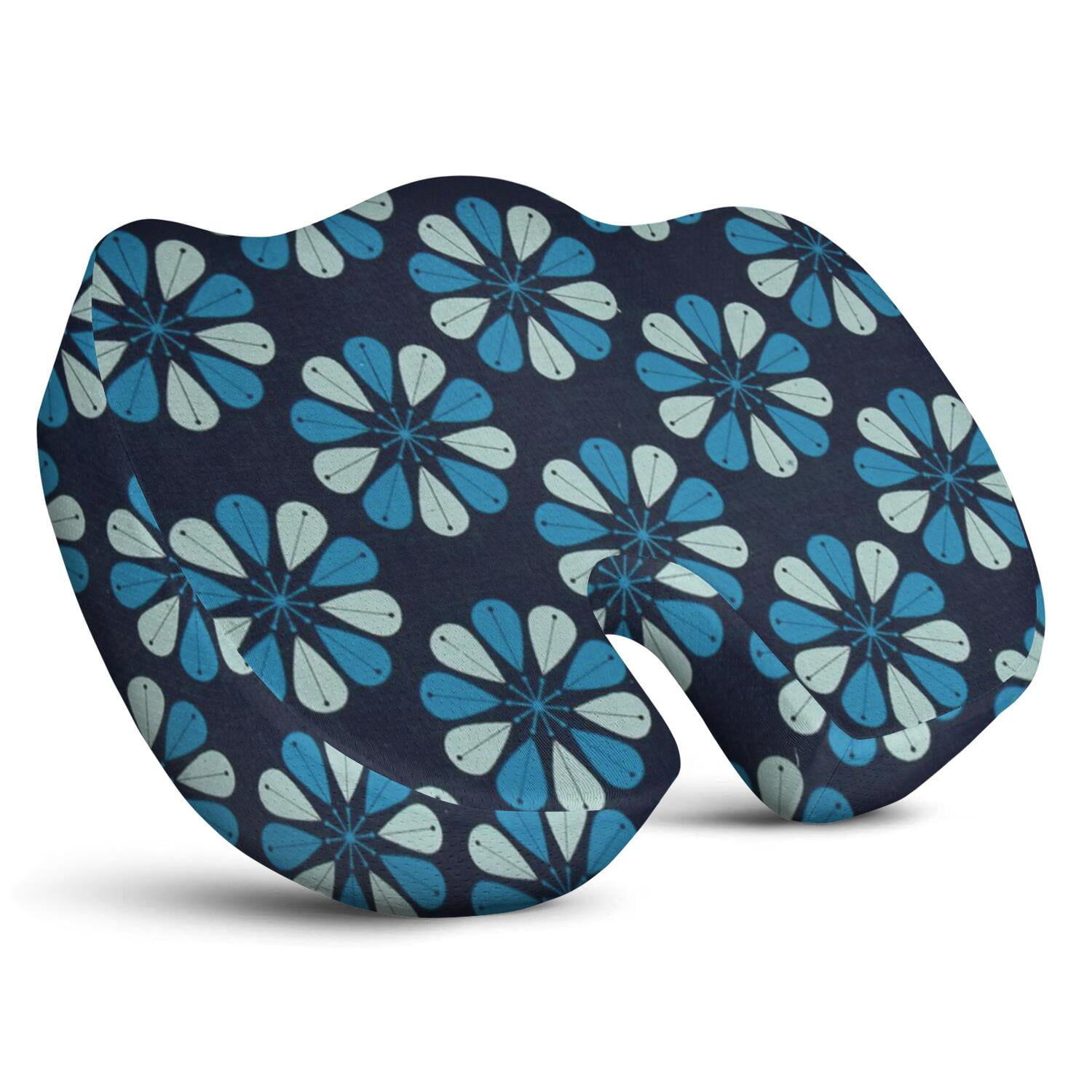 Premium Floral Pattern Memory Foam Seat Cushion Ergonomic Chair Pad for ...