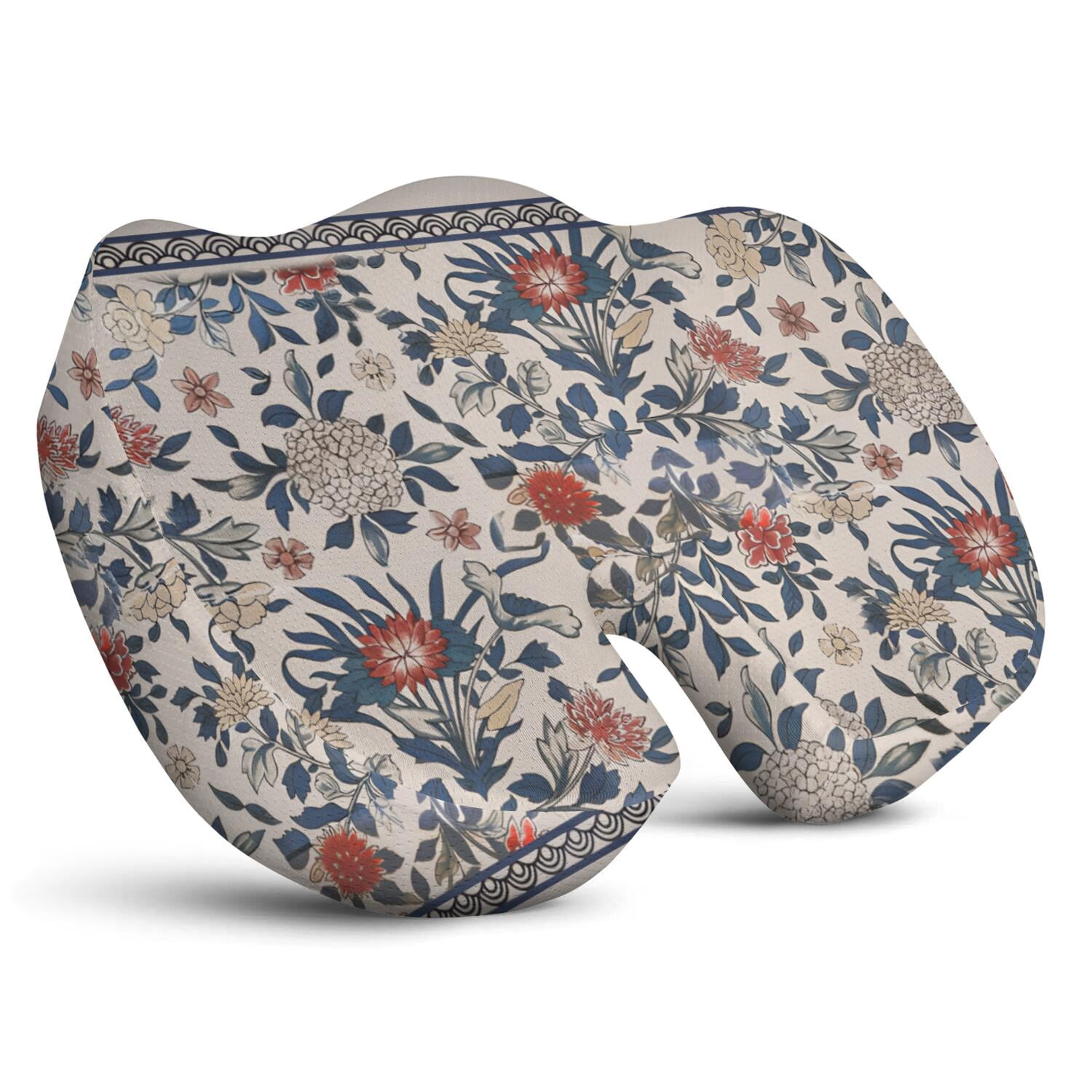 Premium Floral Pattern Memory Foam Seat Cushion Ergonomic Chair Pad for ...