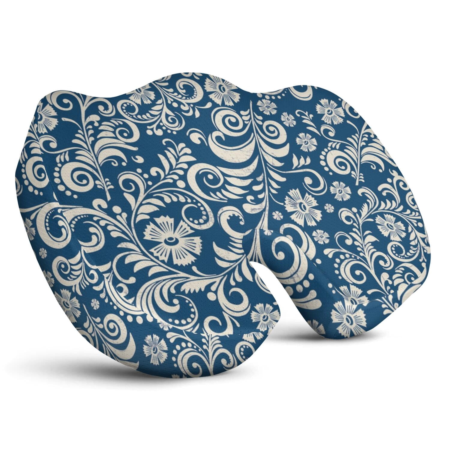 Premium Floral Pattern Memory Foam Seat Cushion Ergonomic Chair Pad for ...