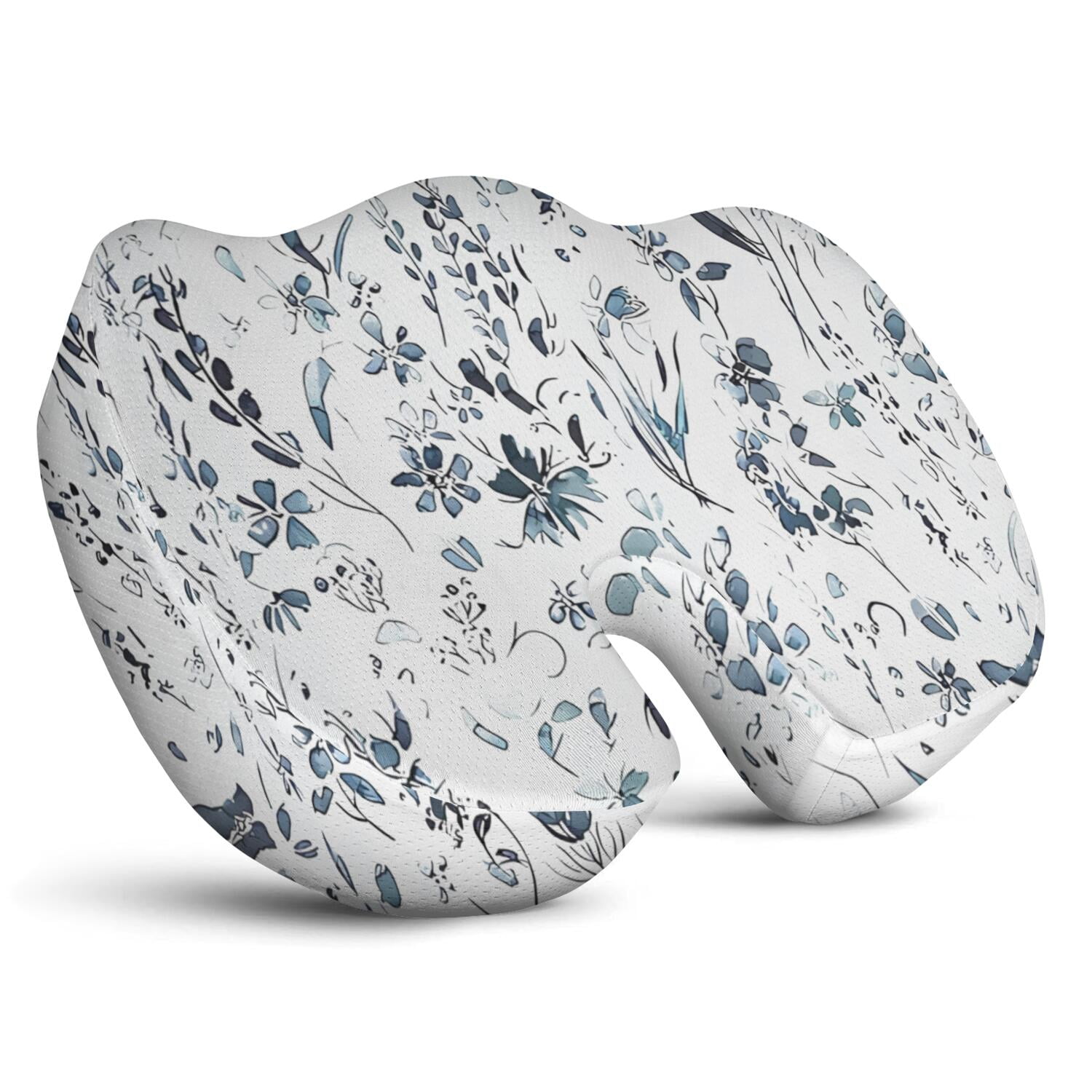 Premium Floral Pattern Memory Foam Seat Cushion Ergonomic Chair Pad for ...