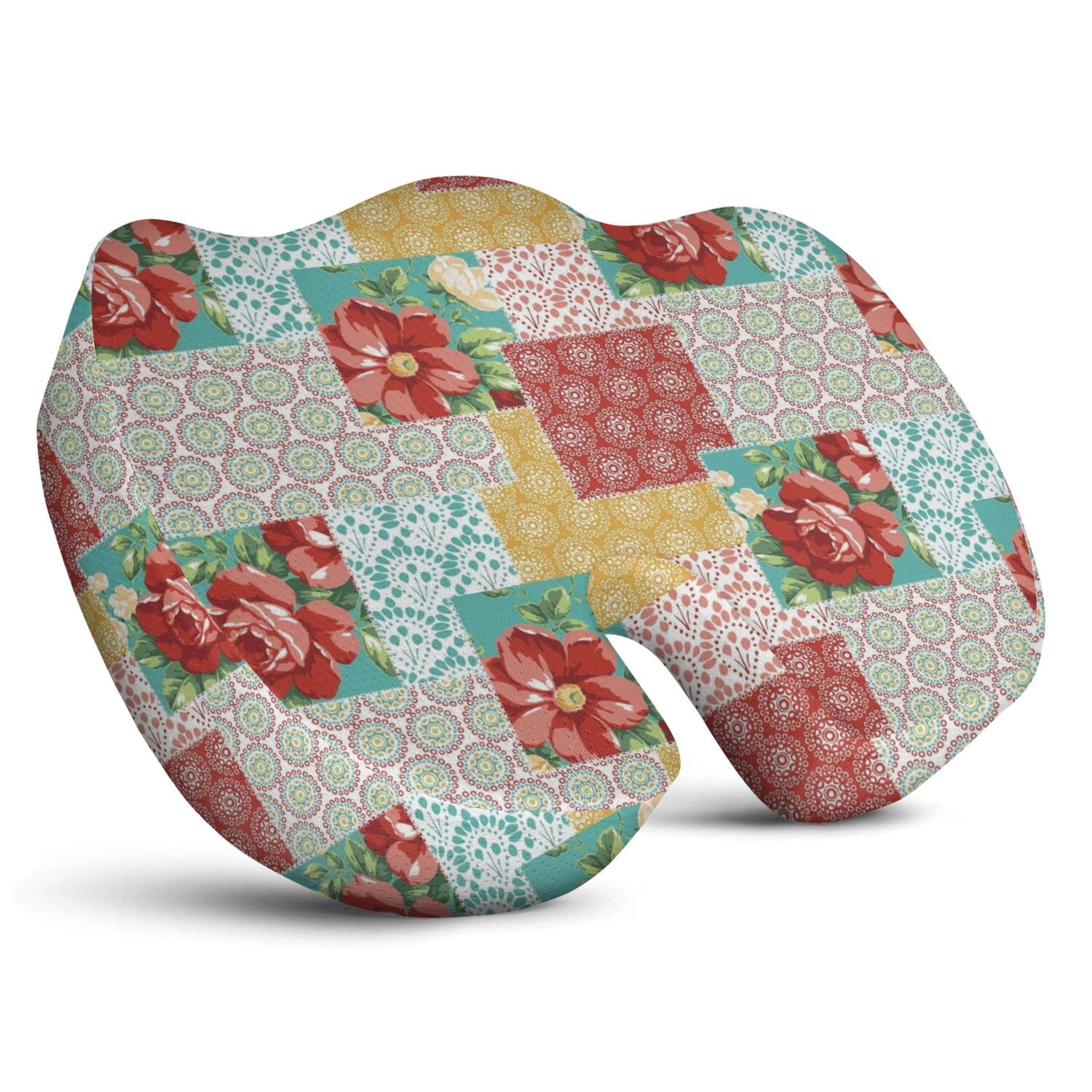 Premium Floral Pattern Memory Foam Seat Cushion Ergonomic Chair Pad for ...