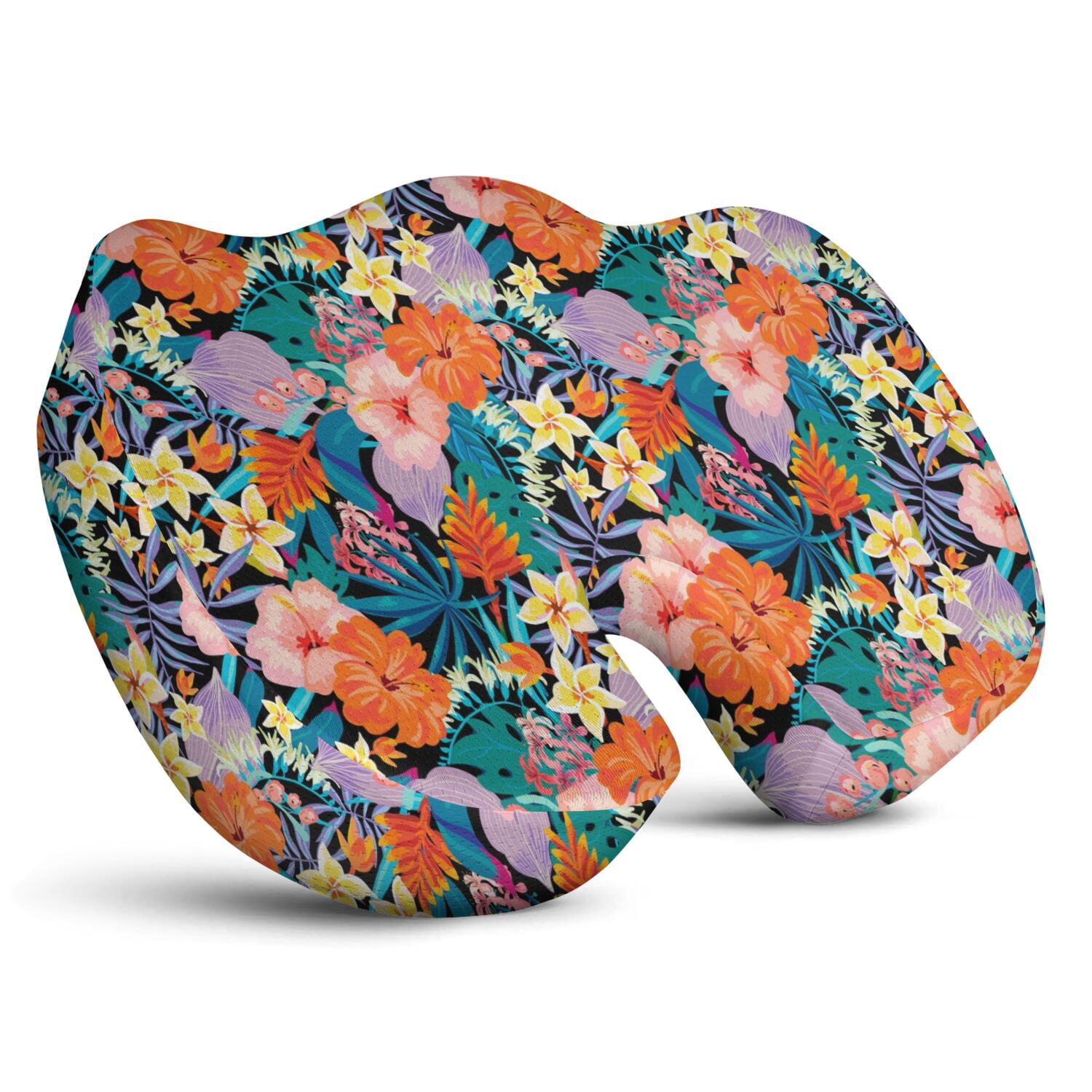 Premium Floral Pattern Memory Foam Seat Cushion Ergonomic Chair Pad for ...