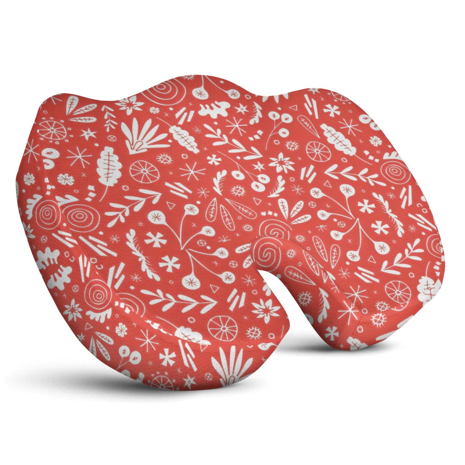 Premium Floral Pattern Memory Foam Seat Cushion Ergonomic Chair Pad for ...