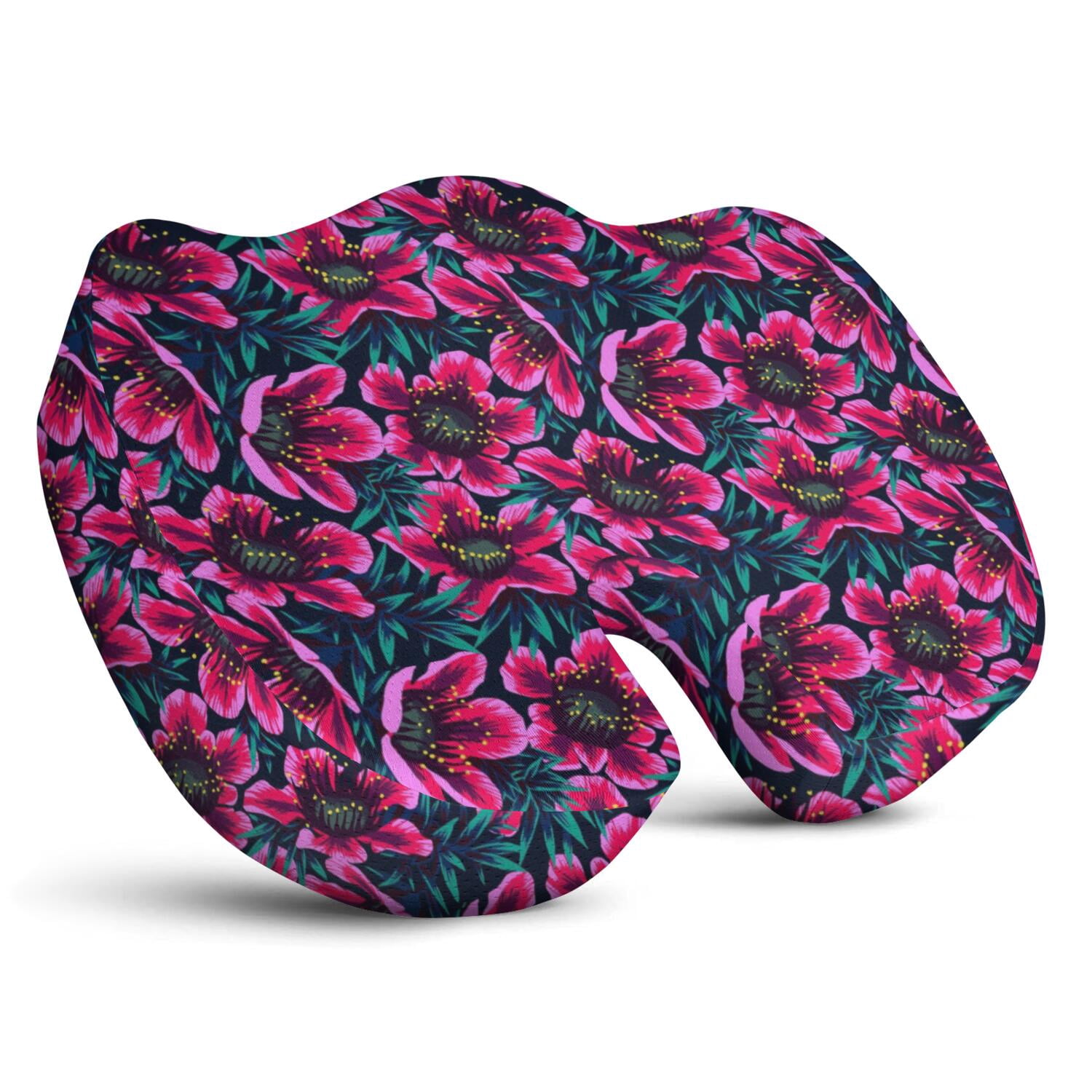 Premium Floral Pattern Memory Foam Seat Cushion Ergonomic Chair Pad for ...