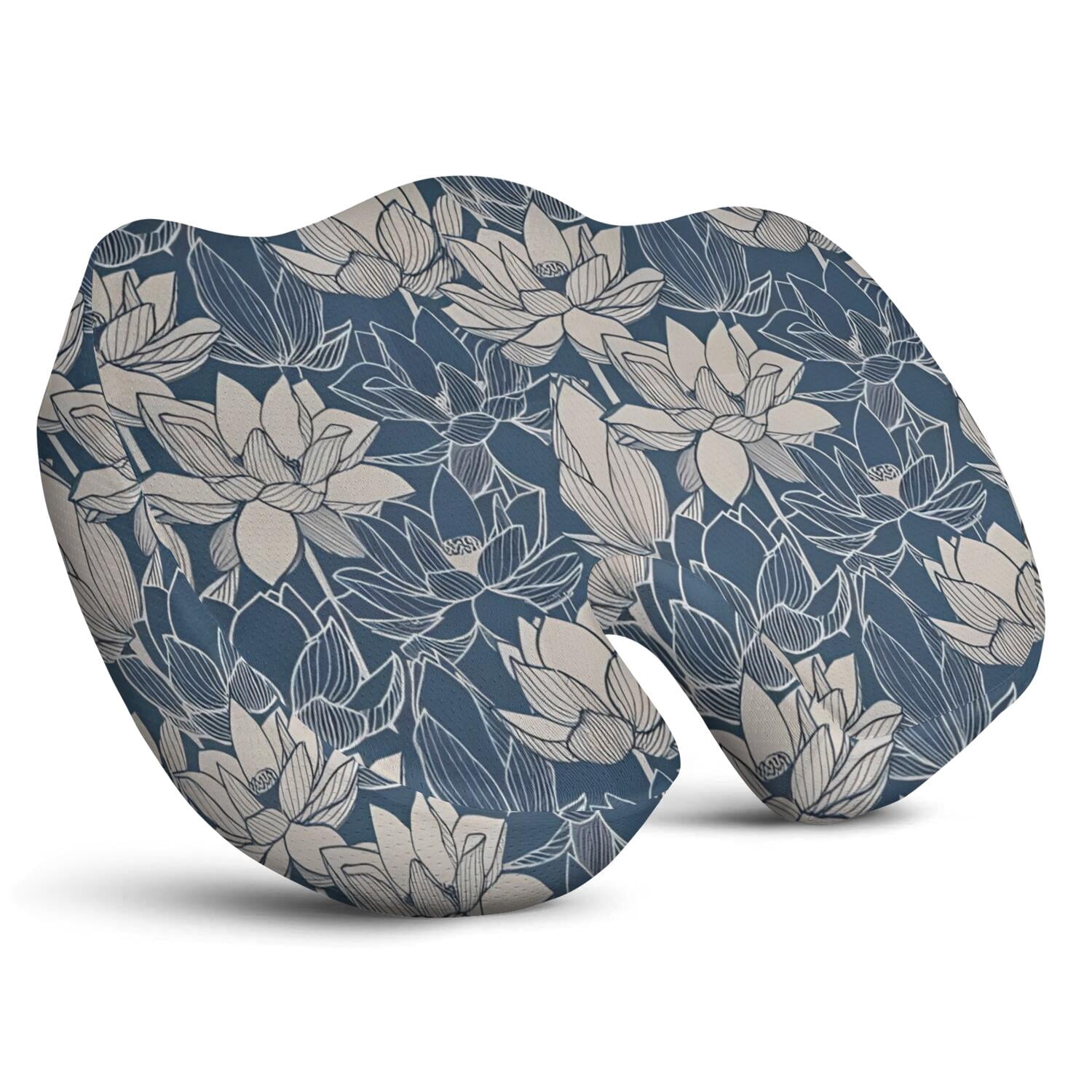 Premium Floral Pattern Memory Foam Seat Cushion Ergonomic Chair Pad for ...