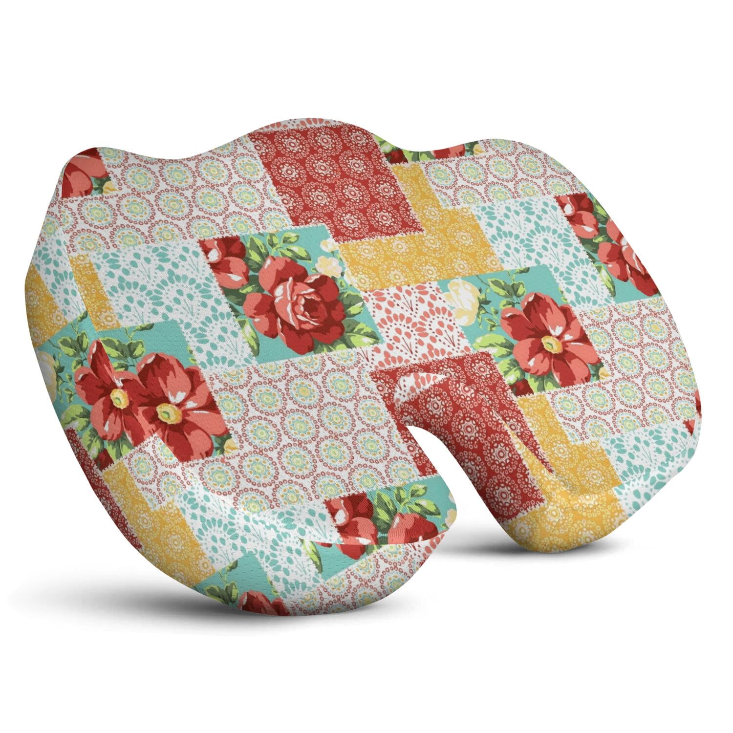 Premium Floral Pattern Memory Foam Seat Cushion Ergonomic Chair Pad for ...