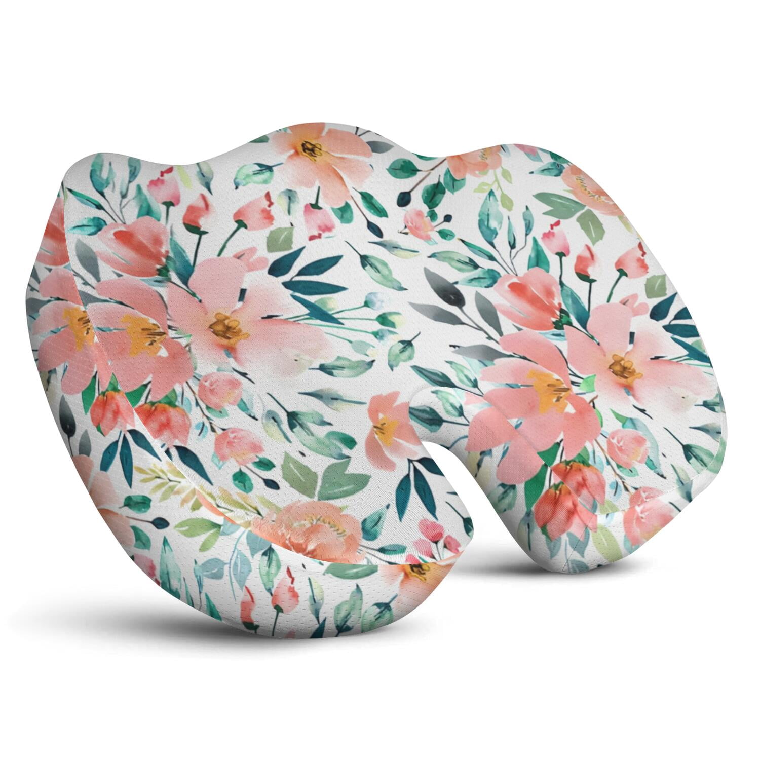 Premium Floral Pattern Memory Foam Seat Cushion Ergonomic Chair Pad for ...