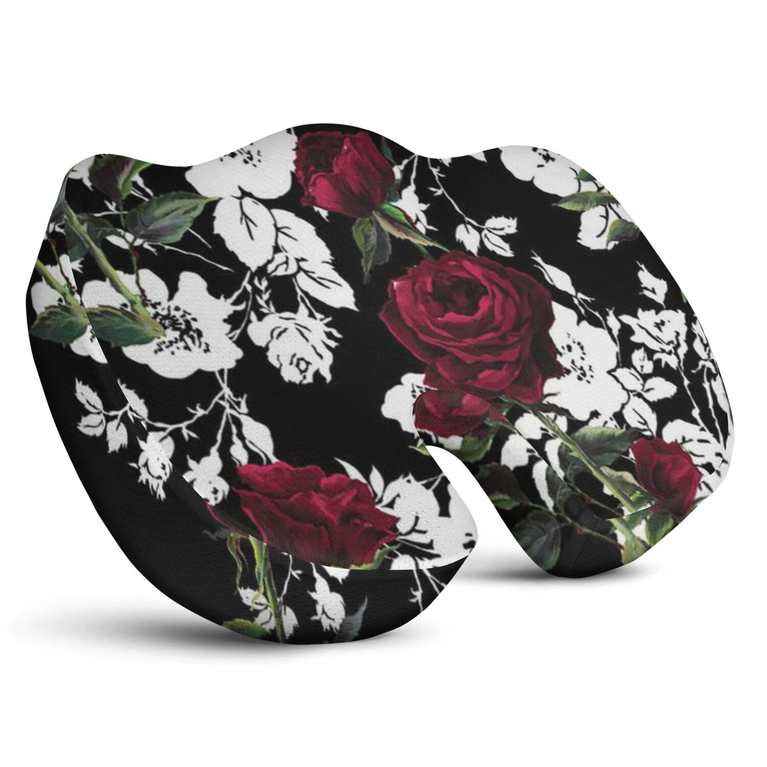 Premium Floral Pattern Memory Foam Seat Cushion Ergonomic Chair Pad for ...
