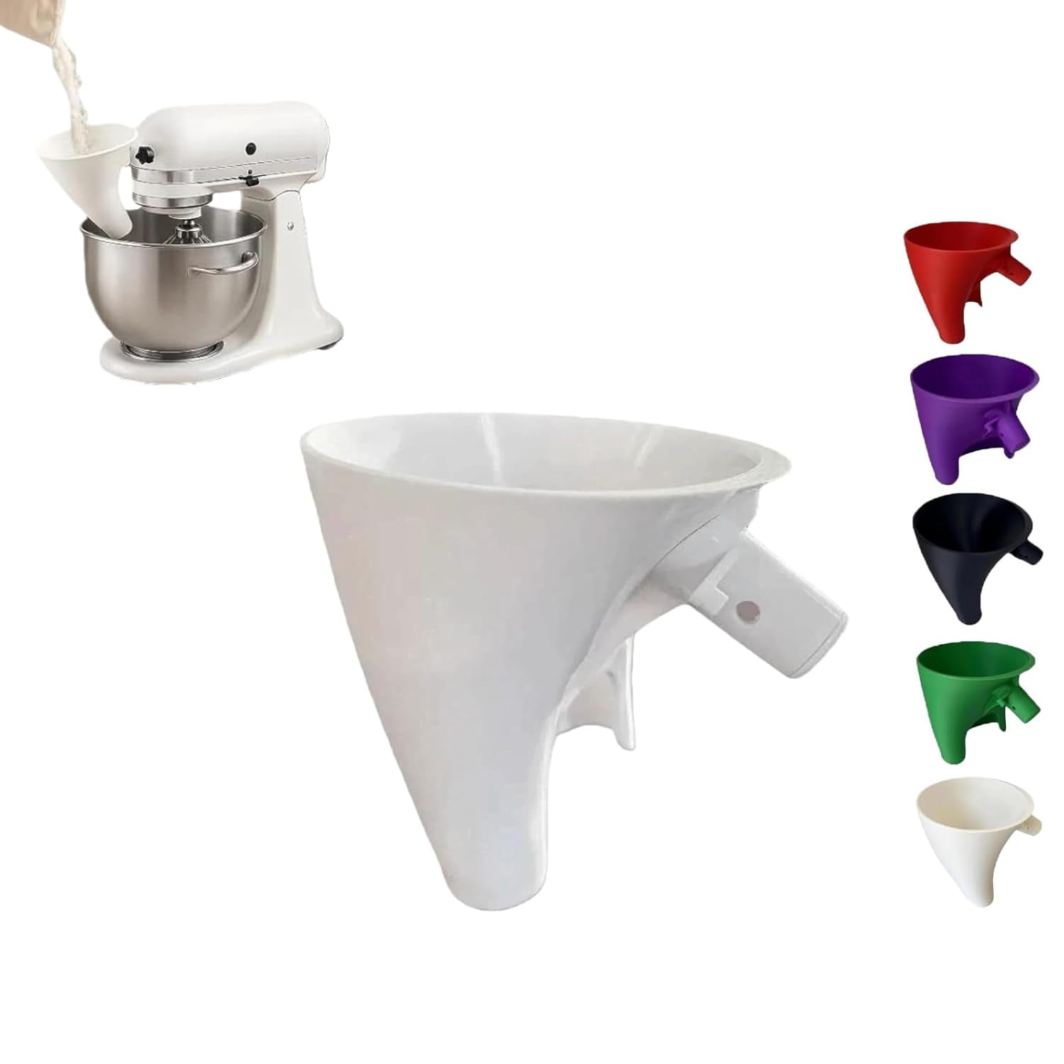 Premium Flour Funnel for Stand Mixer – Compatible with Funnel for ...