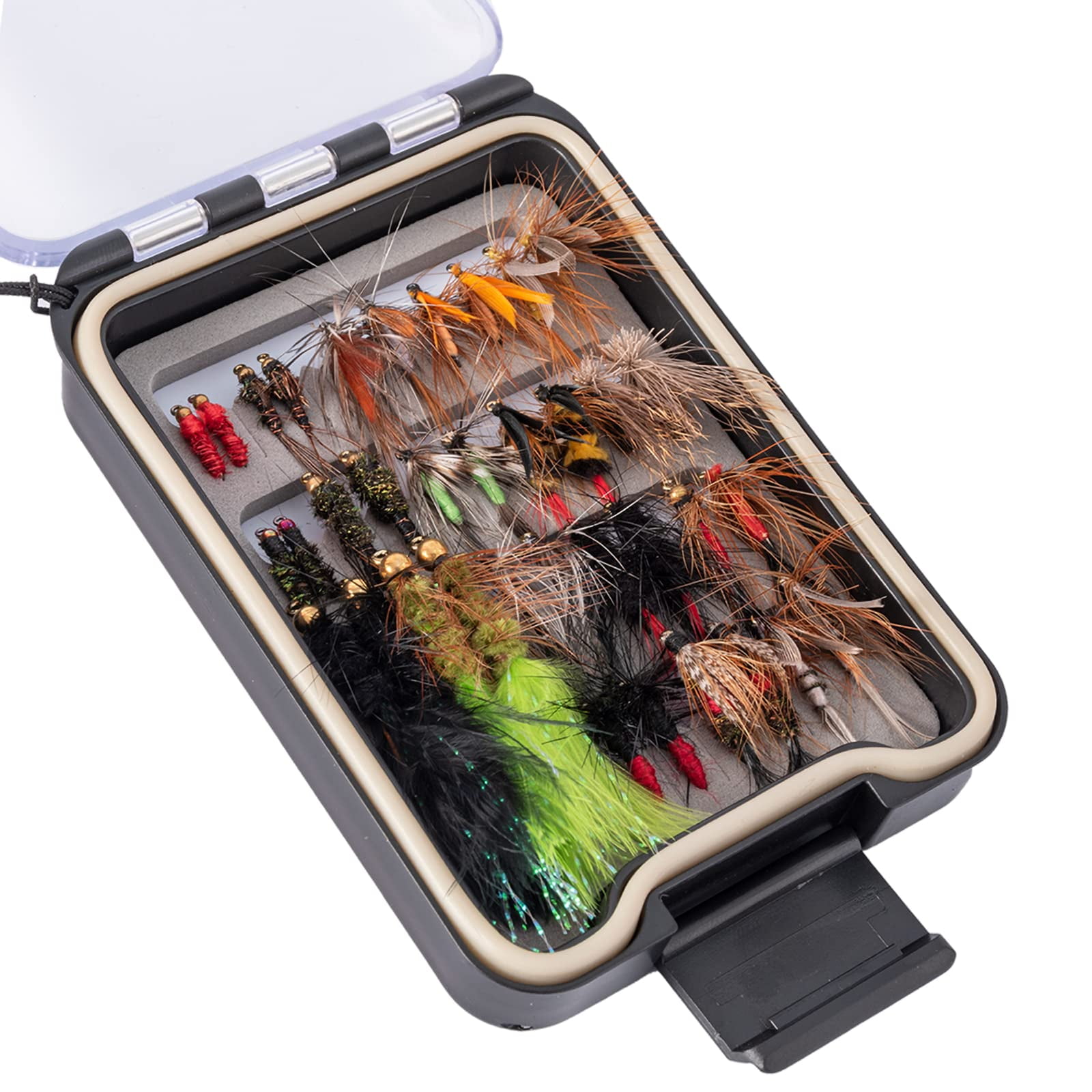 Premium Fly Fishing Flies Assortment, 36 Hand-Tied Dry Wet Nymphs ...