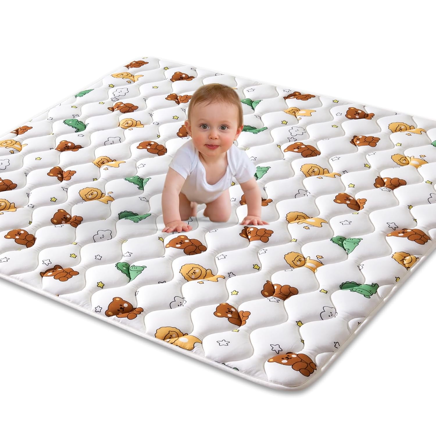 Premium Foam Baby Play Mat 59" X 59", Thicken One-Piece Baby Crawling ...
