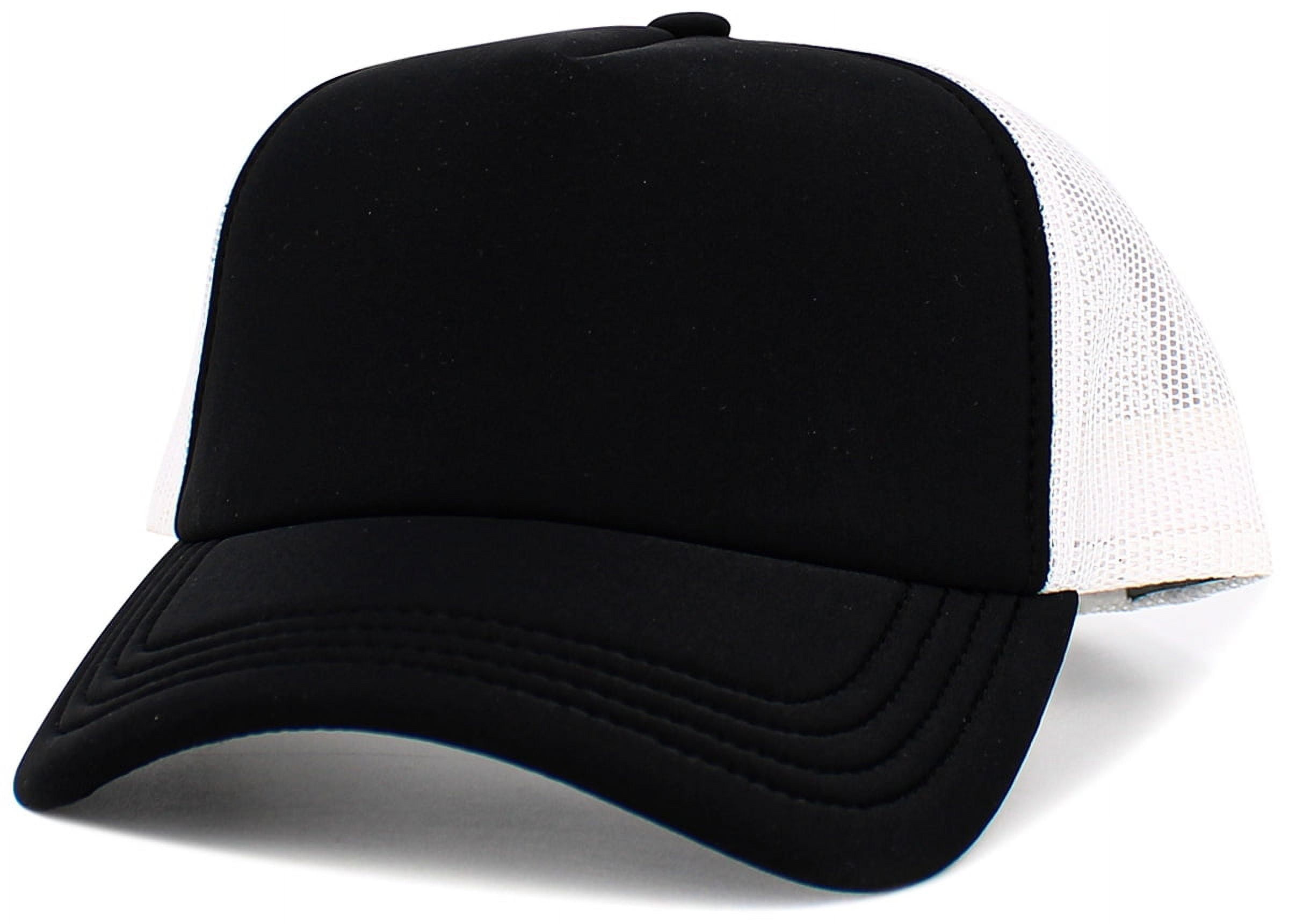 Premium Foam Front Trucker Mesh Back Baseball Cap Hat - Walmart.com