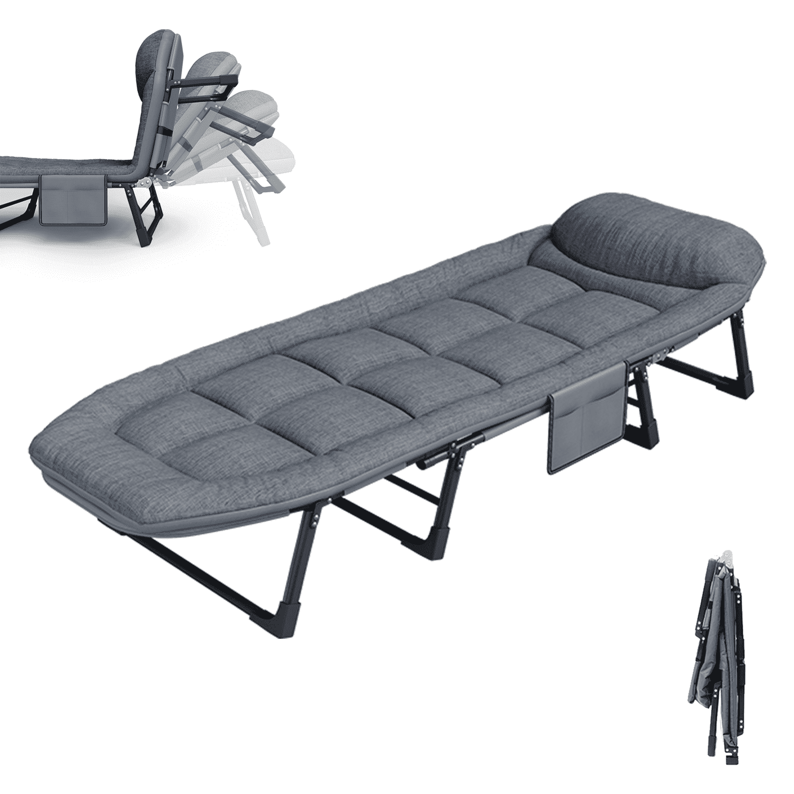Premium Foldable Camping Cots for Adults Portable Folding Bed with 6 ...