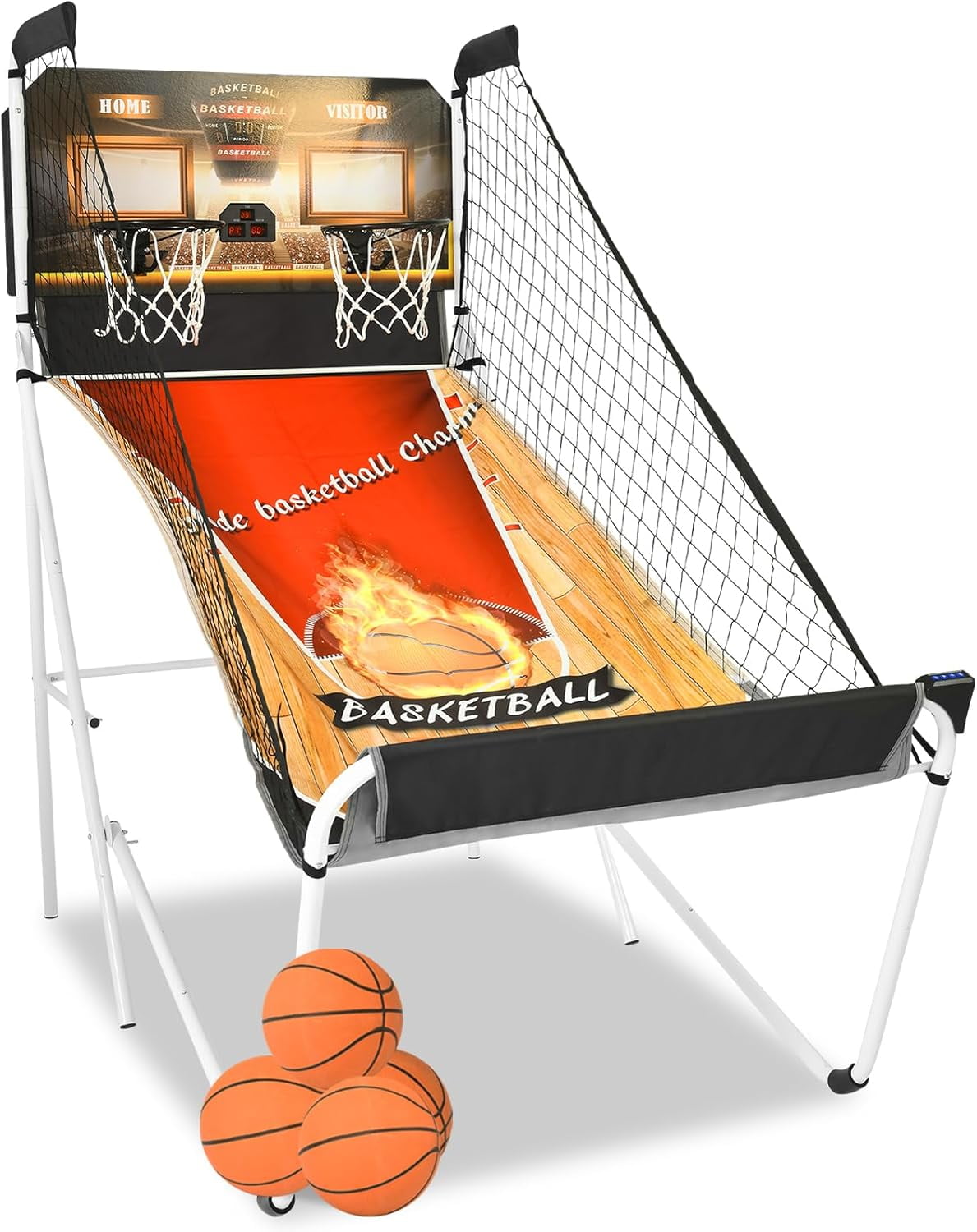 Premium Folding Basketball Arcade Game, 2 Player Dual Shot Electronic ...