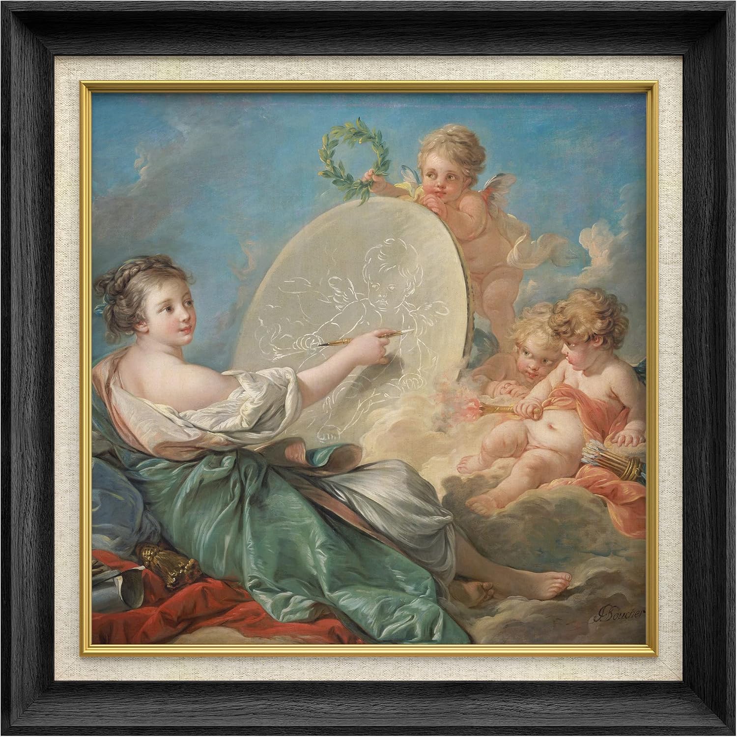Premium Framed Wall Art Allegory of Painting by Francois Boucher ...
