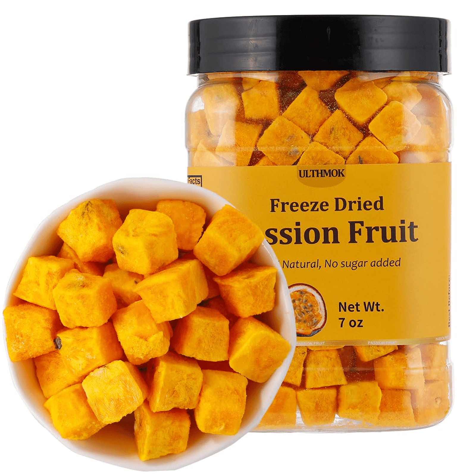 ULTHMOK Freeze Dried Passion Fruit 7 Oz/199g,Frozen Passion Fruit Tea ...