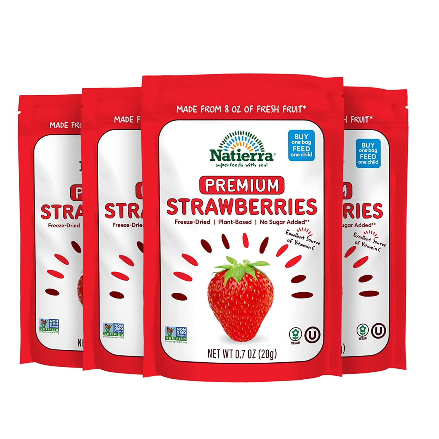 Premium Freeze-Dried Strawberries | Non-Gmo & Vegan | 0.7 Ounce (Pack ...