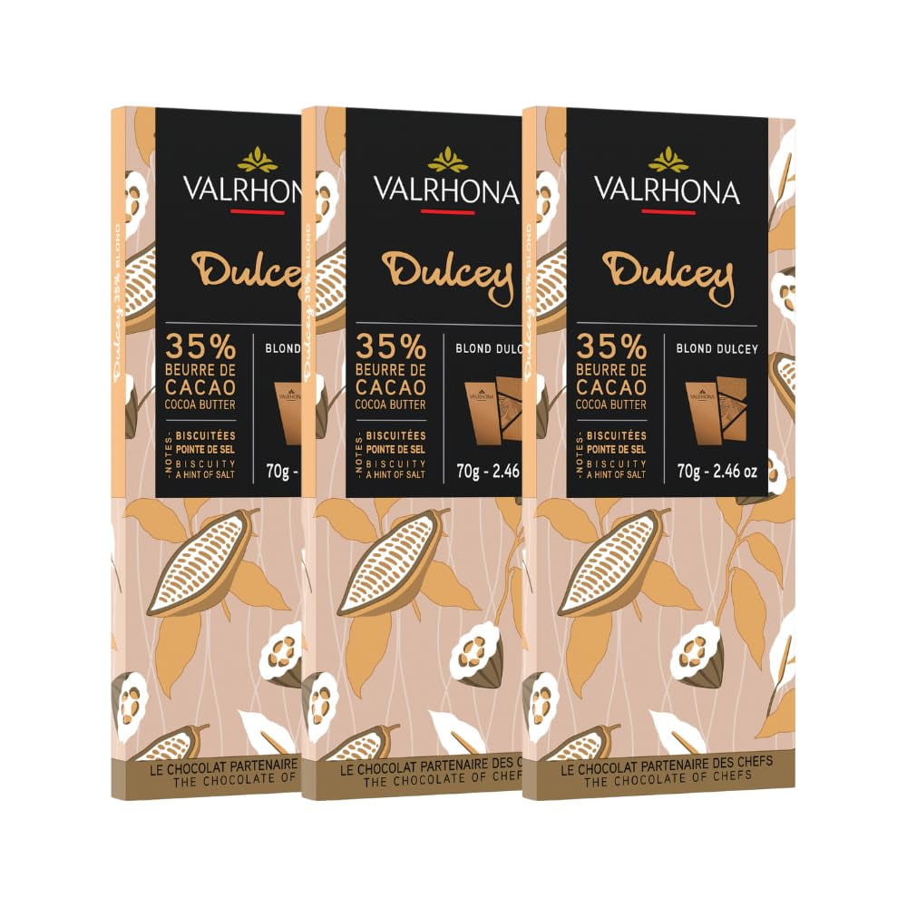 Premium French Blonde Chocolate DULCEY 35% Cacao Tasting Bars - Creamy ...