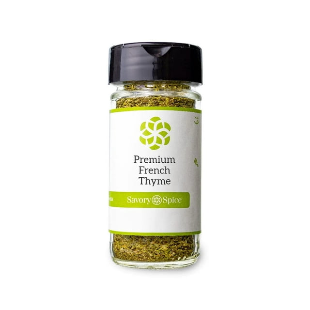 Premium French Thyme - Whole Dried Thyme Leaves | French Thyme Seasoning for Potatoes, Roasts ...