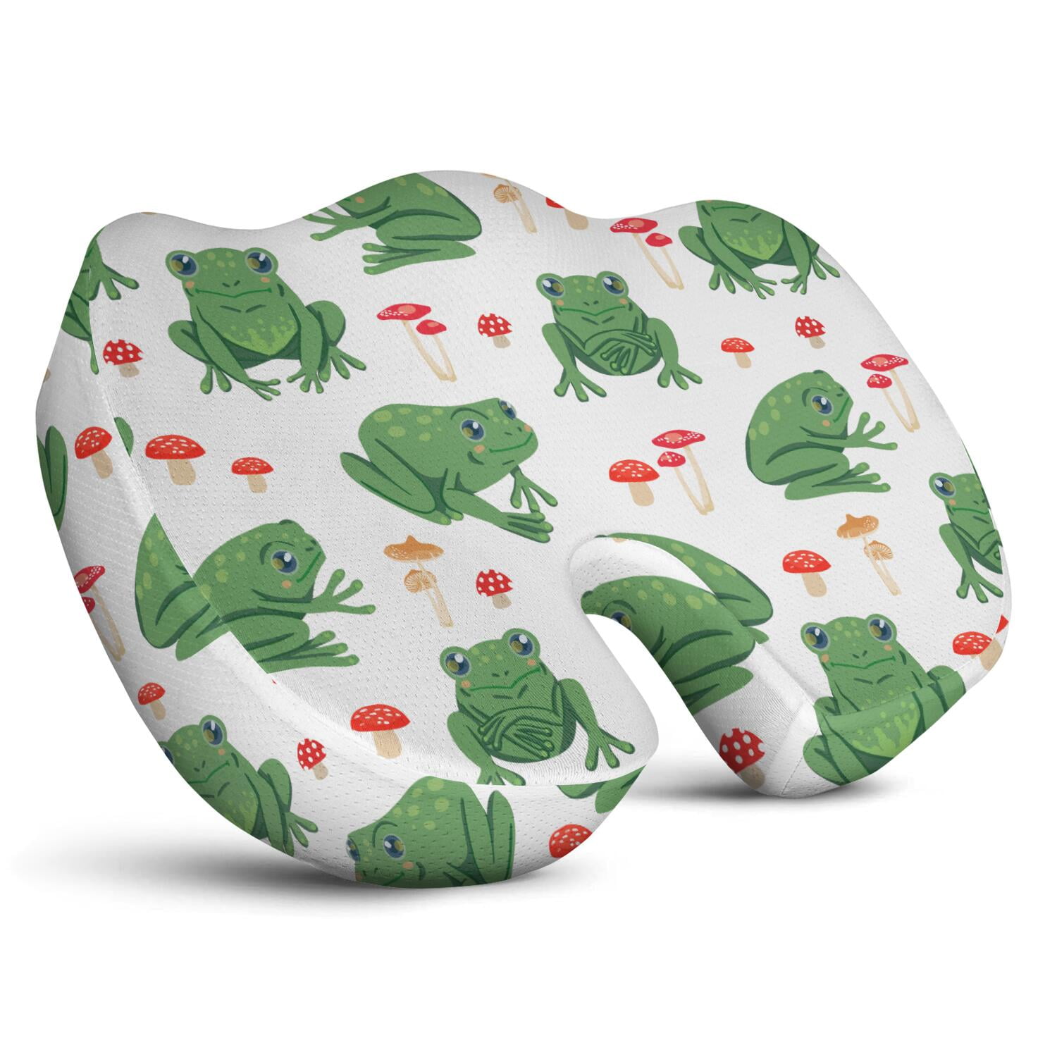 Premium Frog Pattern Memory Foam Seat Cushion Ergonomic Chair Pad for ...