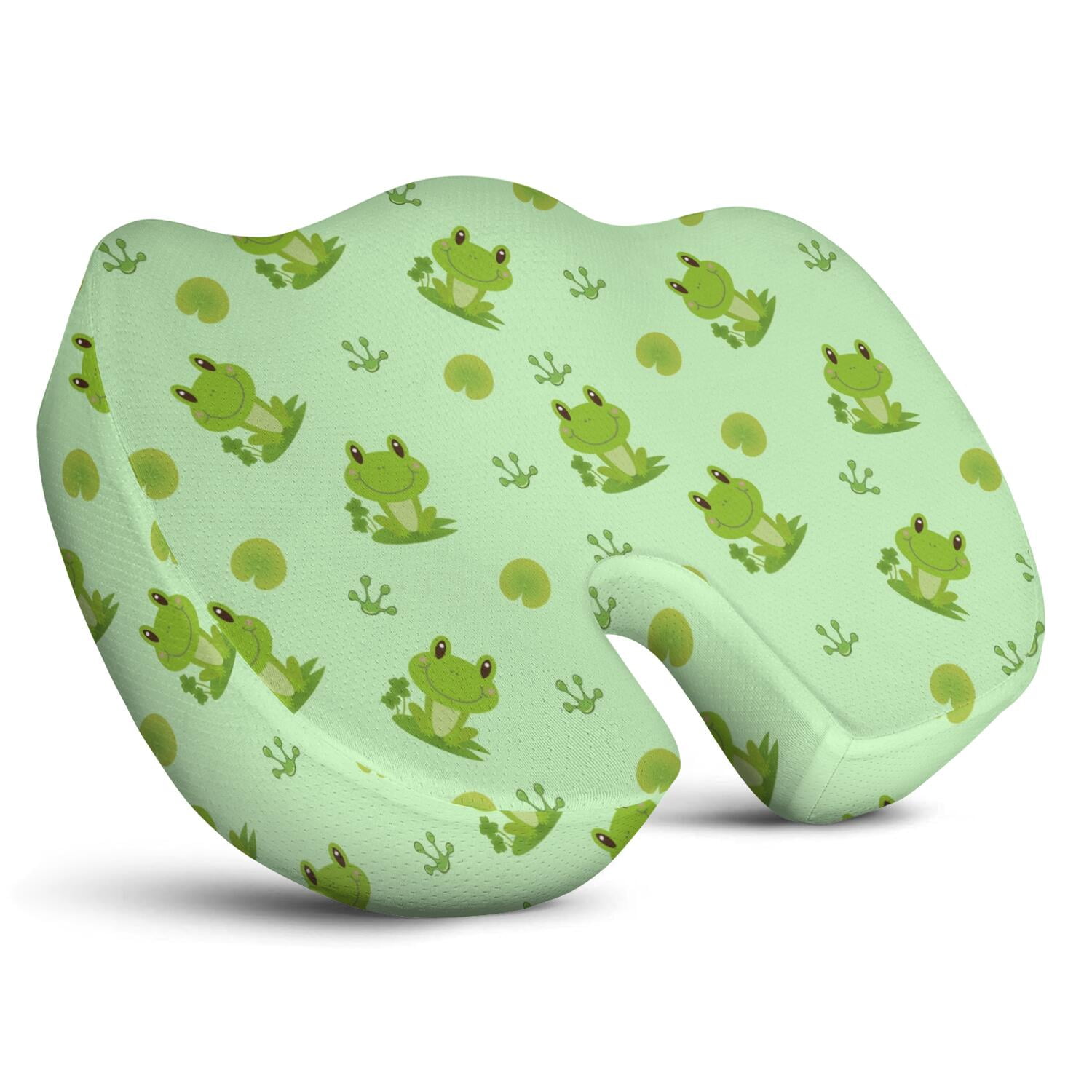 Premium Frog Pattern Memory Foam Seat Cushion Ergonomic Chair Pad for ...