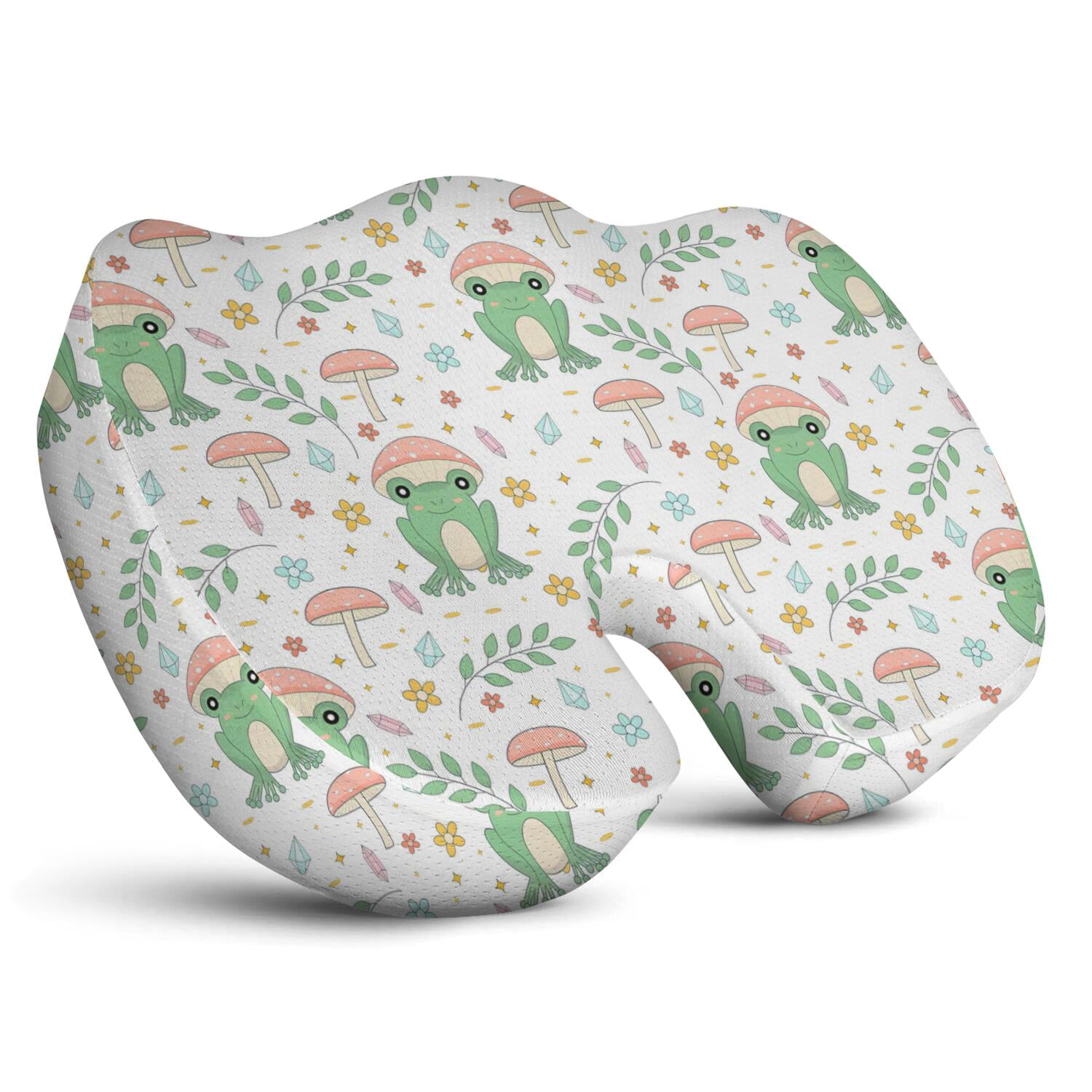 Premium Frog Pattern Memory Foam Seat Cushion Ergonomic Chair Pad for ...