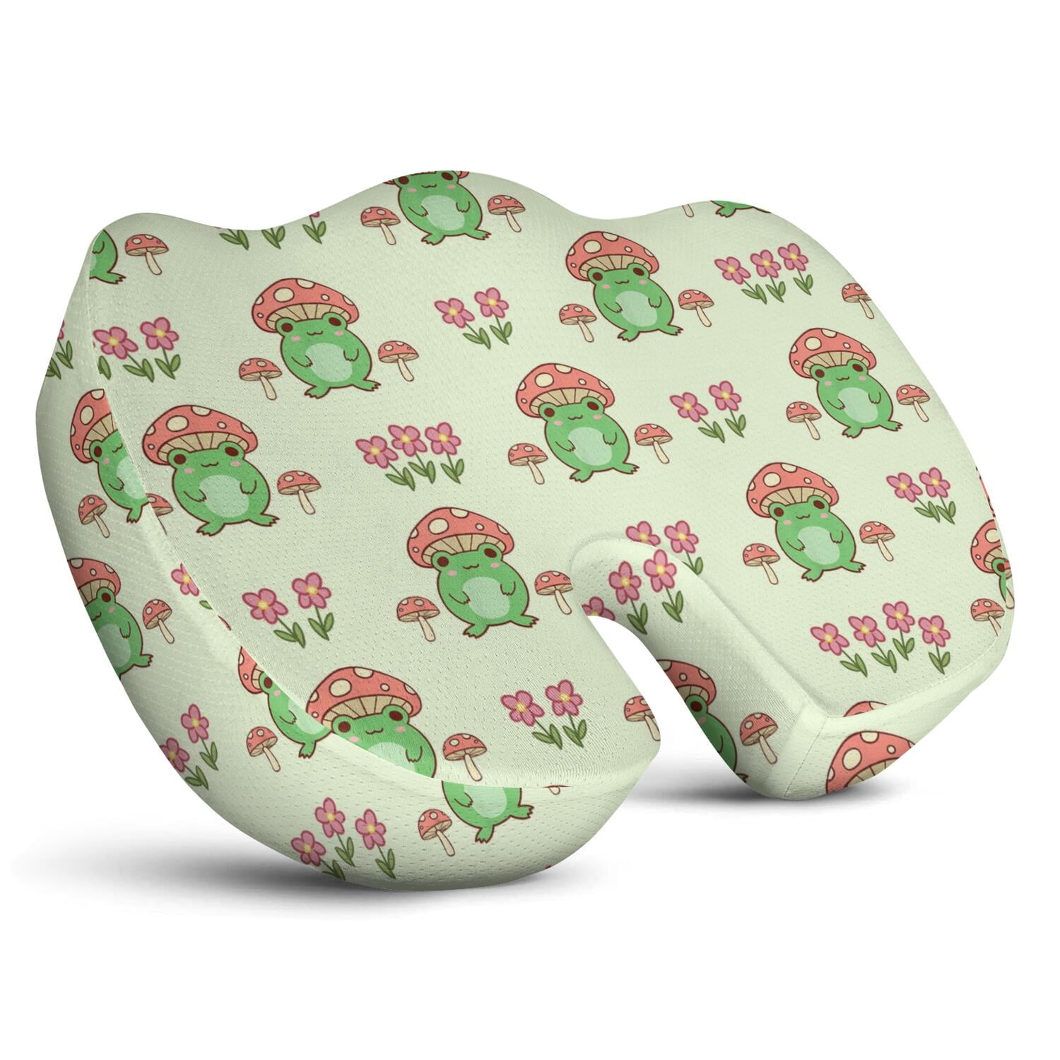 Premium Frog Pattern Memory Foam Seat Cushion Ergonomic Chair Pad for ...