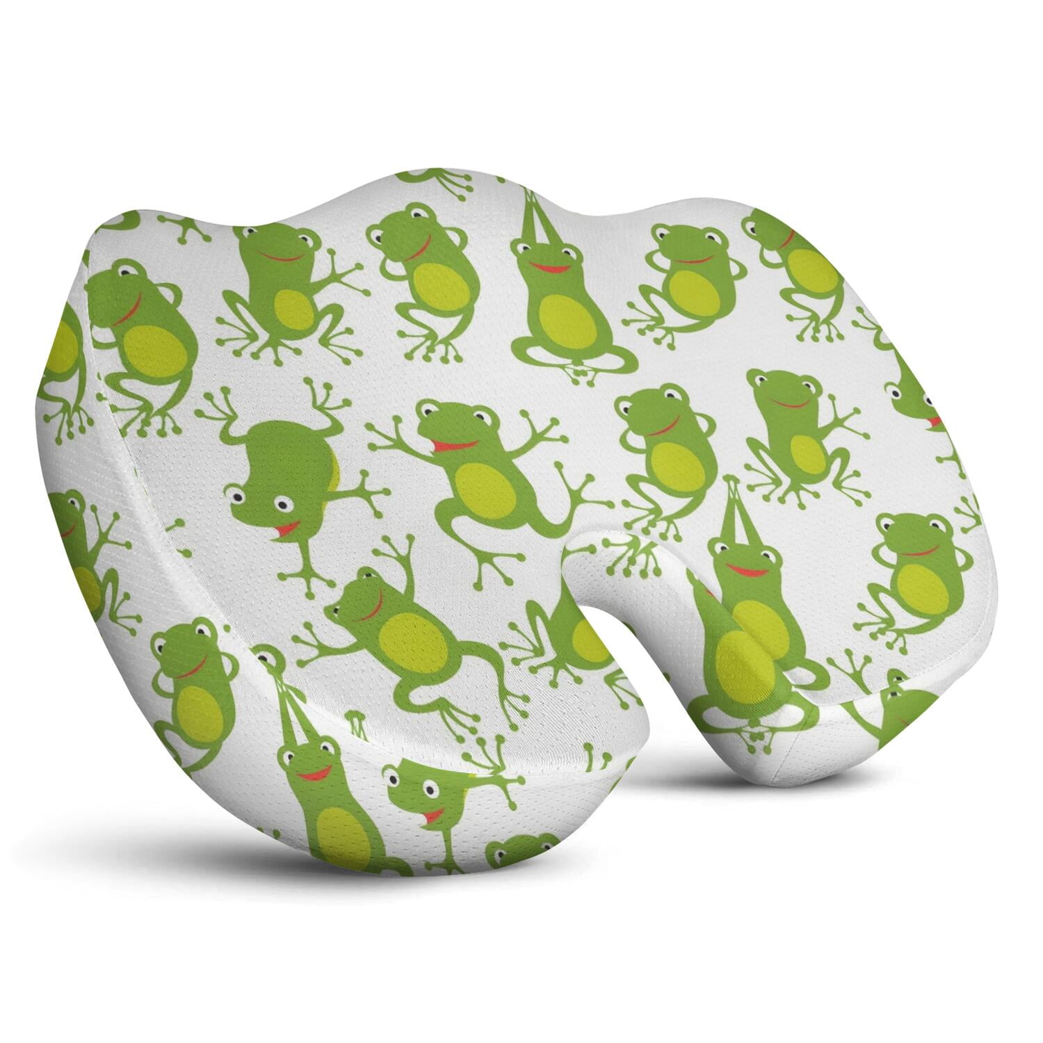 Premium Frog Pattern Memory Foam Seat Cushion Ergonomic Chair Pad for ...