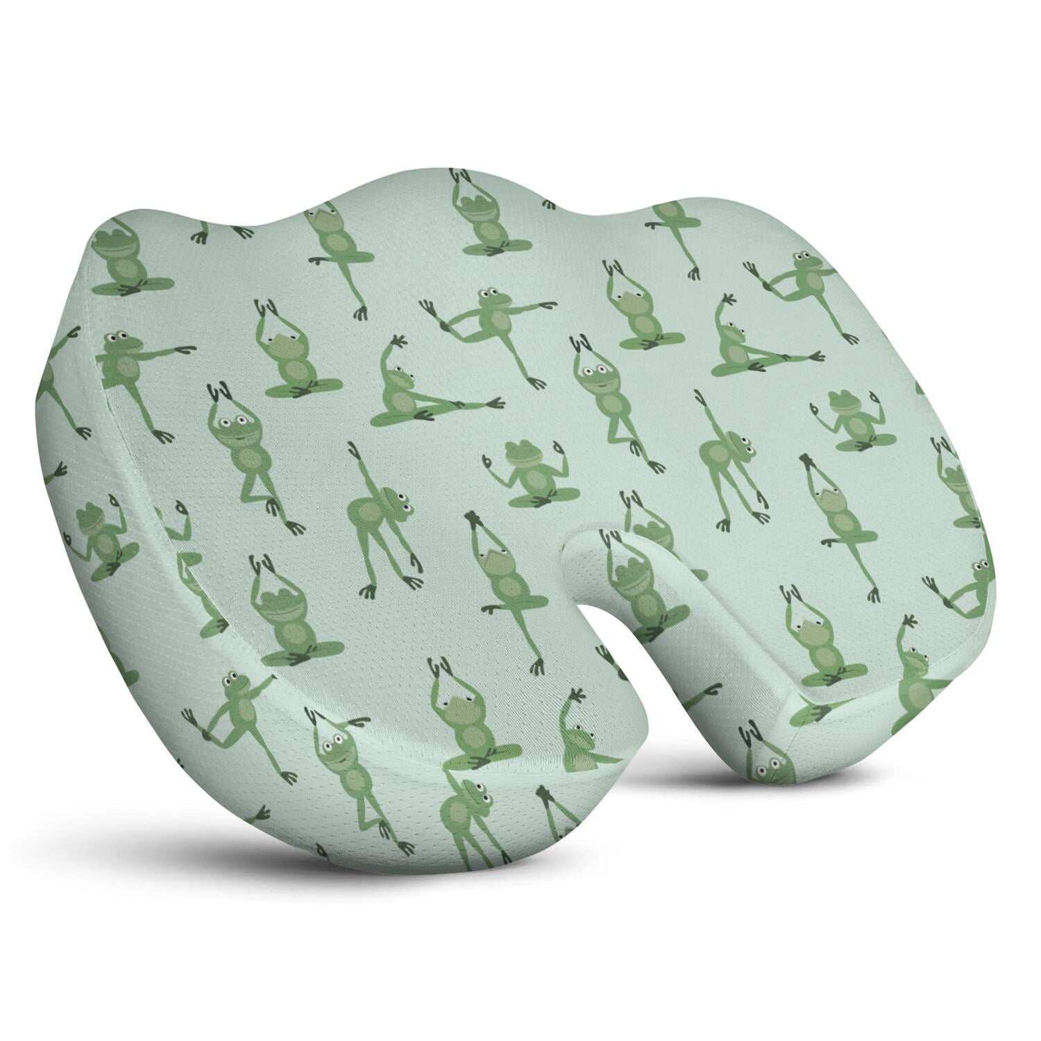 Premium Frog Pattern Memory Foam Seat Cushion Ergonomic Chair Pad for ...