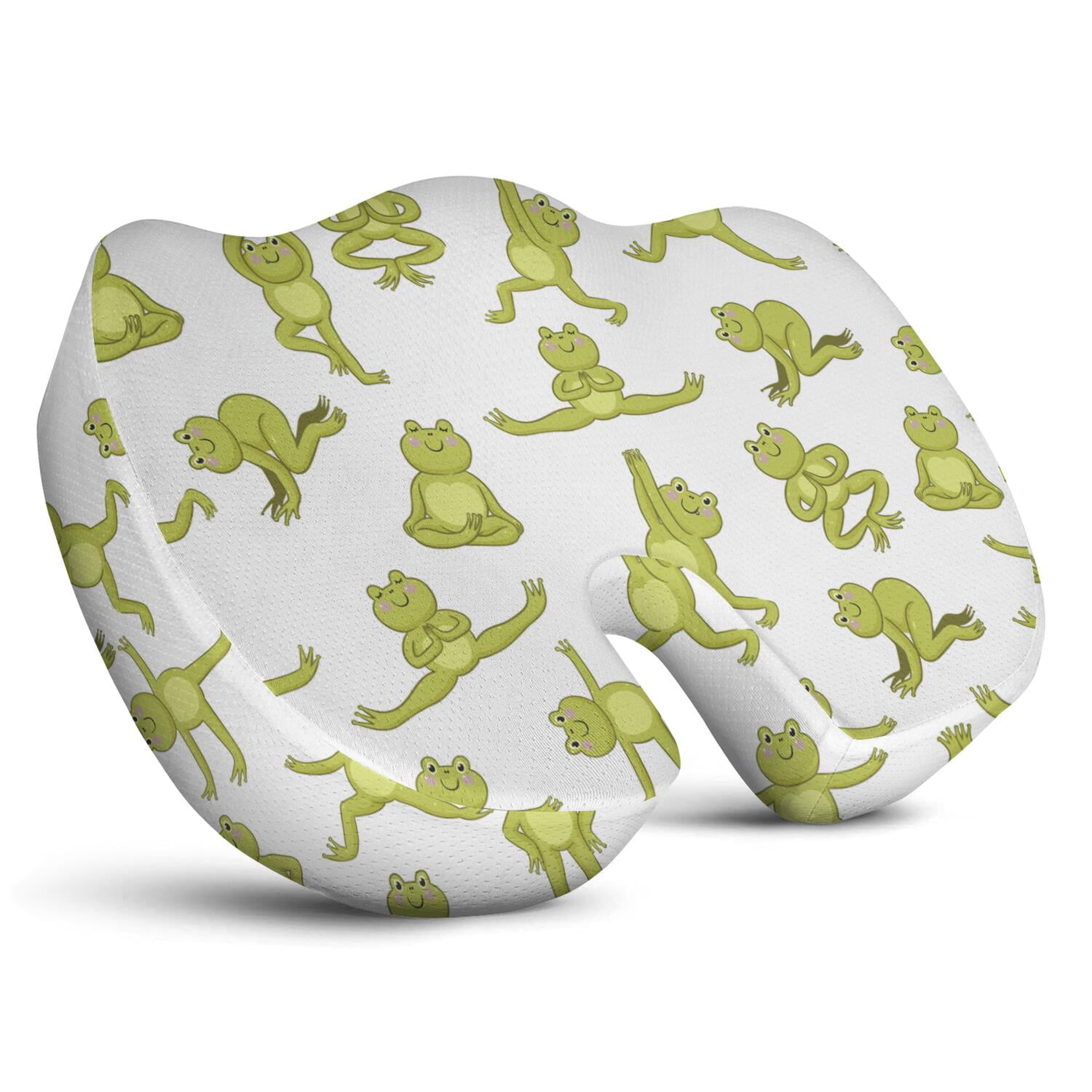 Premium Frog Pattern Memory Foam Seat Cushion Ergonomic Chair Pad for ...